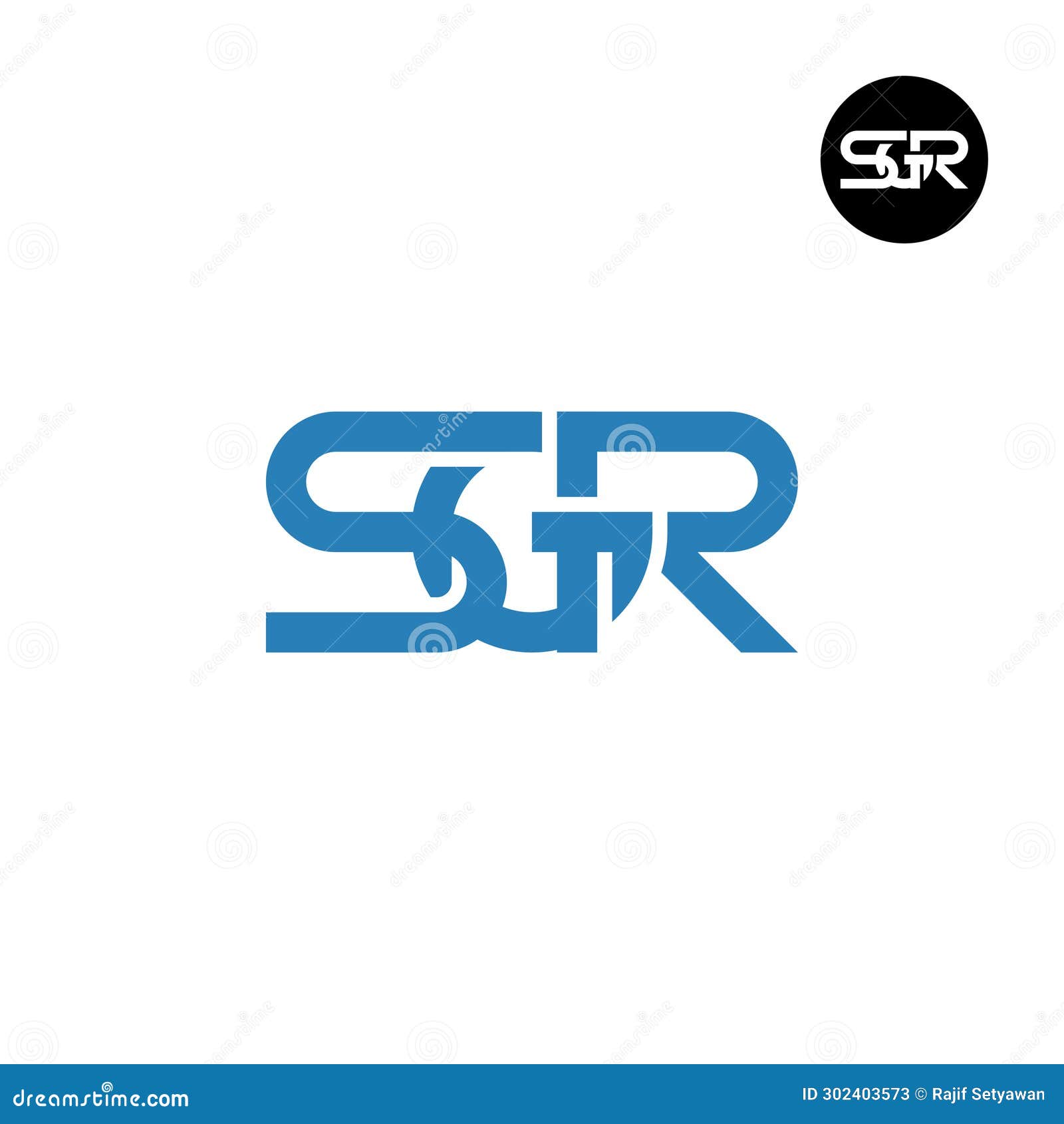 Letter SGR Monogram Logo Design Stock Vector - Illustration of alphabet ...