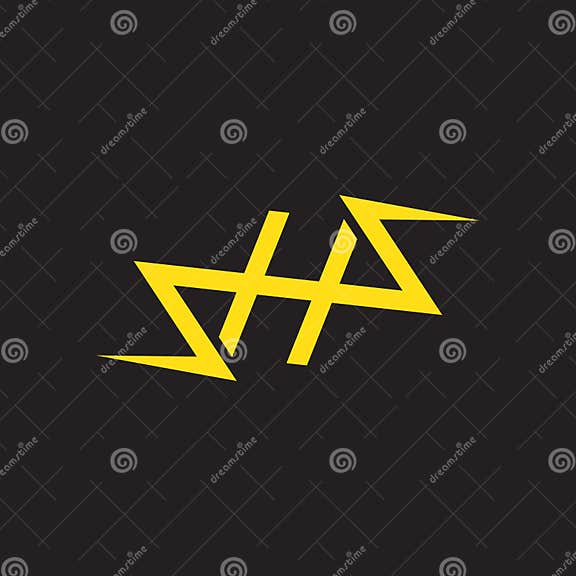 Letter Sh Electronic Symbol Simple Logo Vector Stock Vector ...