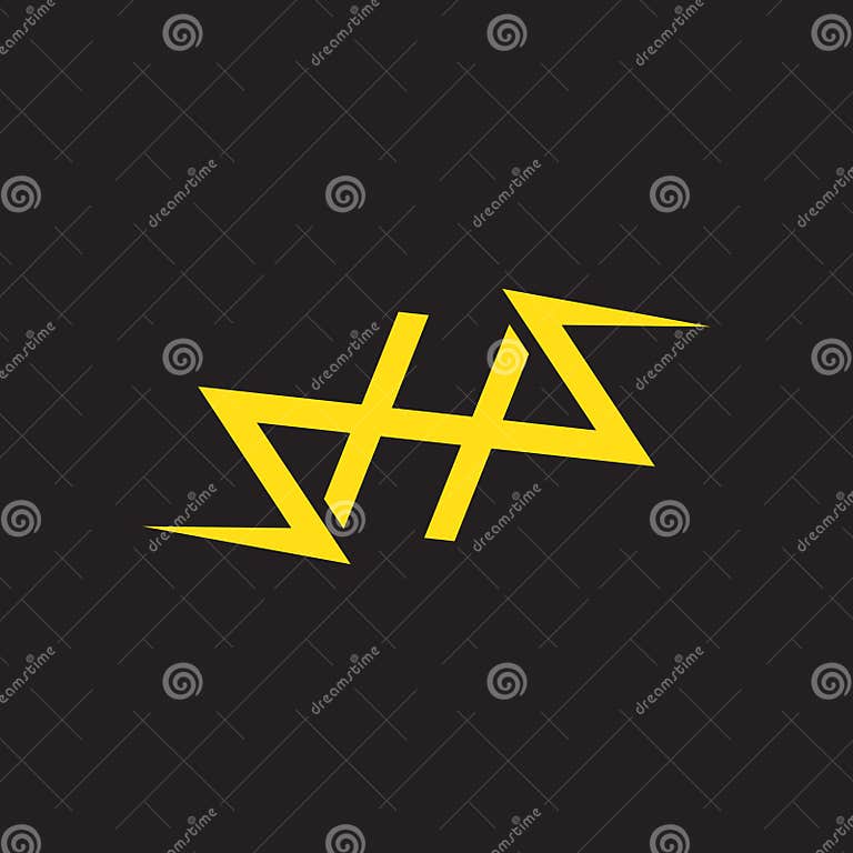 Letter Sh Electronic Symbol Simple Logo Vector Stock Vector ...