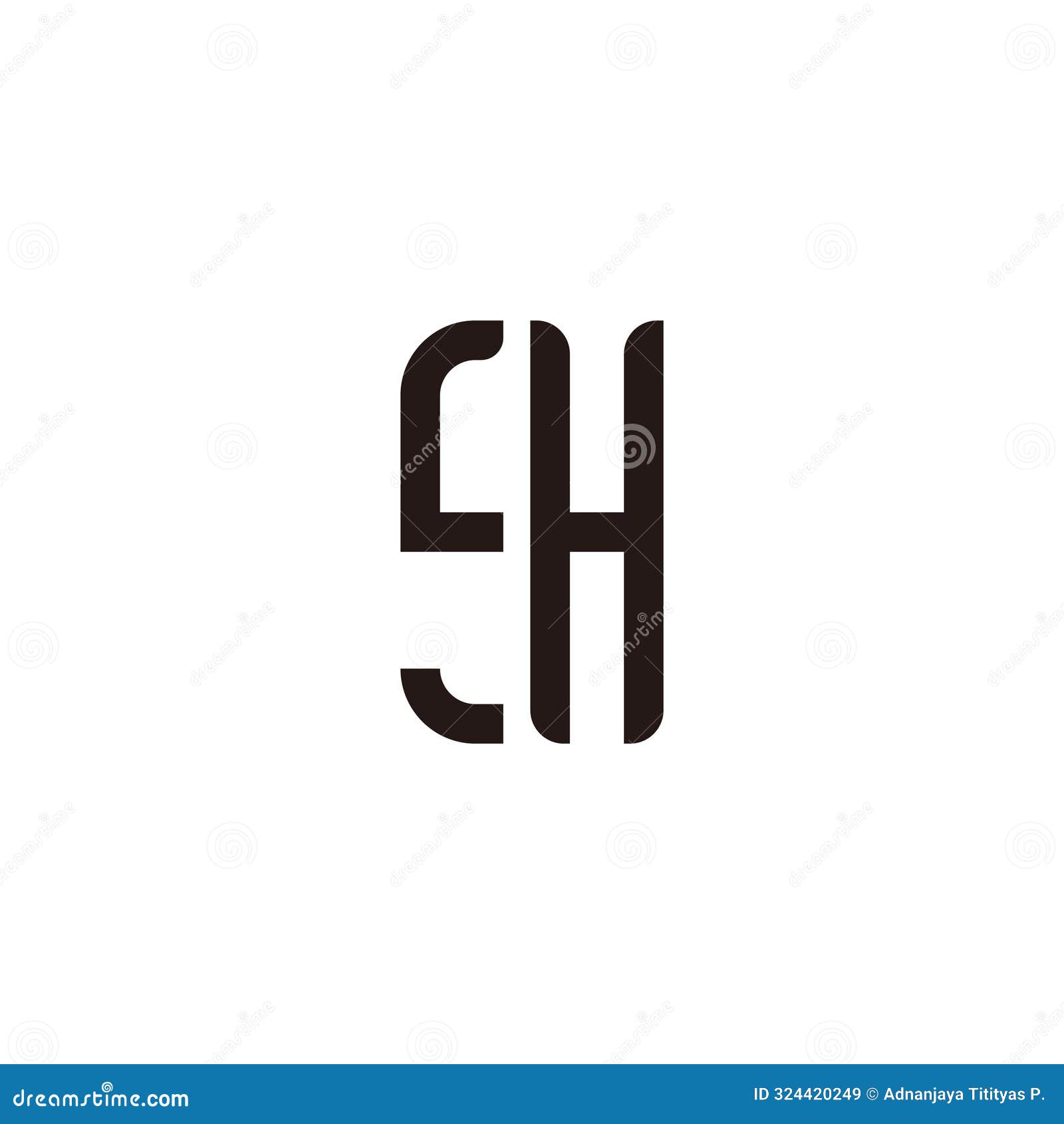 Letter Sh Line Simple Geometric Logo Vector Stock Vector - Illustration ...