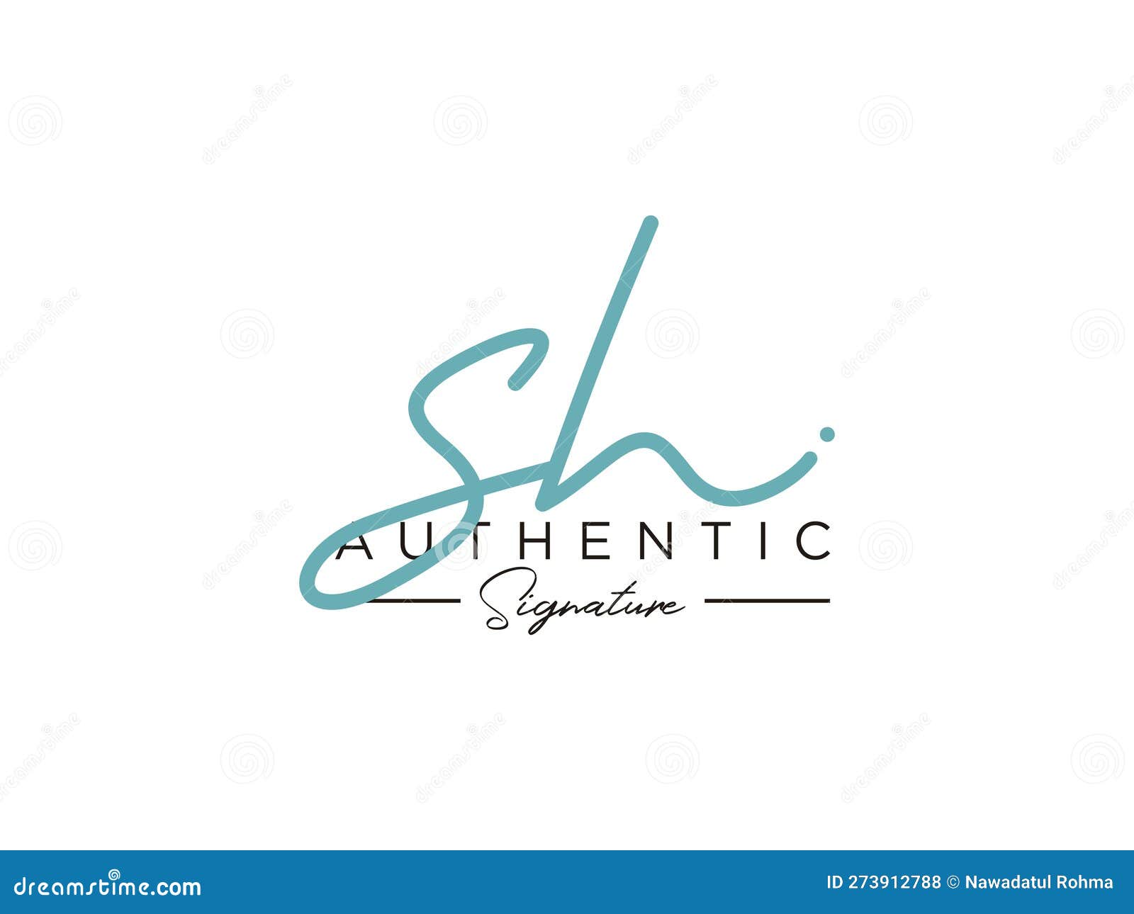 Letter SH Signature Logo Template Vector Stock Vector - Illustration of ...