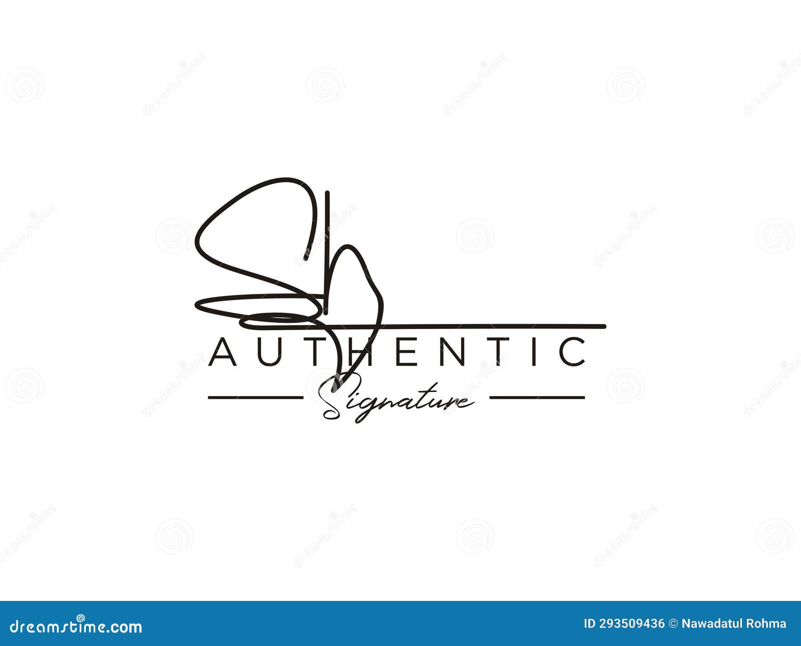 Letter SH Signature Logo Template Vector Stock Vector - Illustration of ...