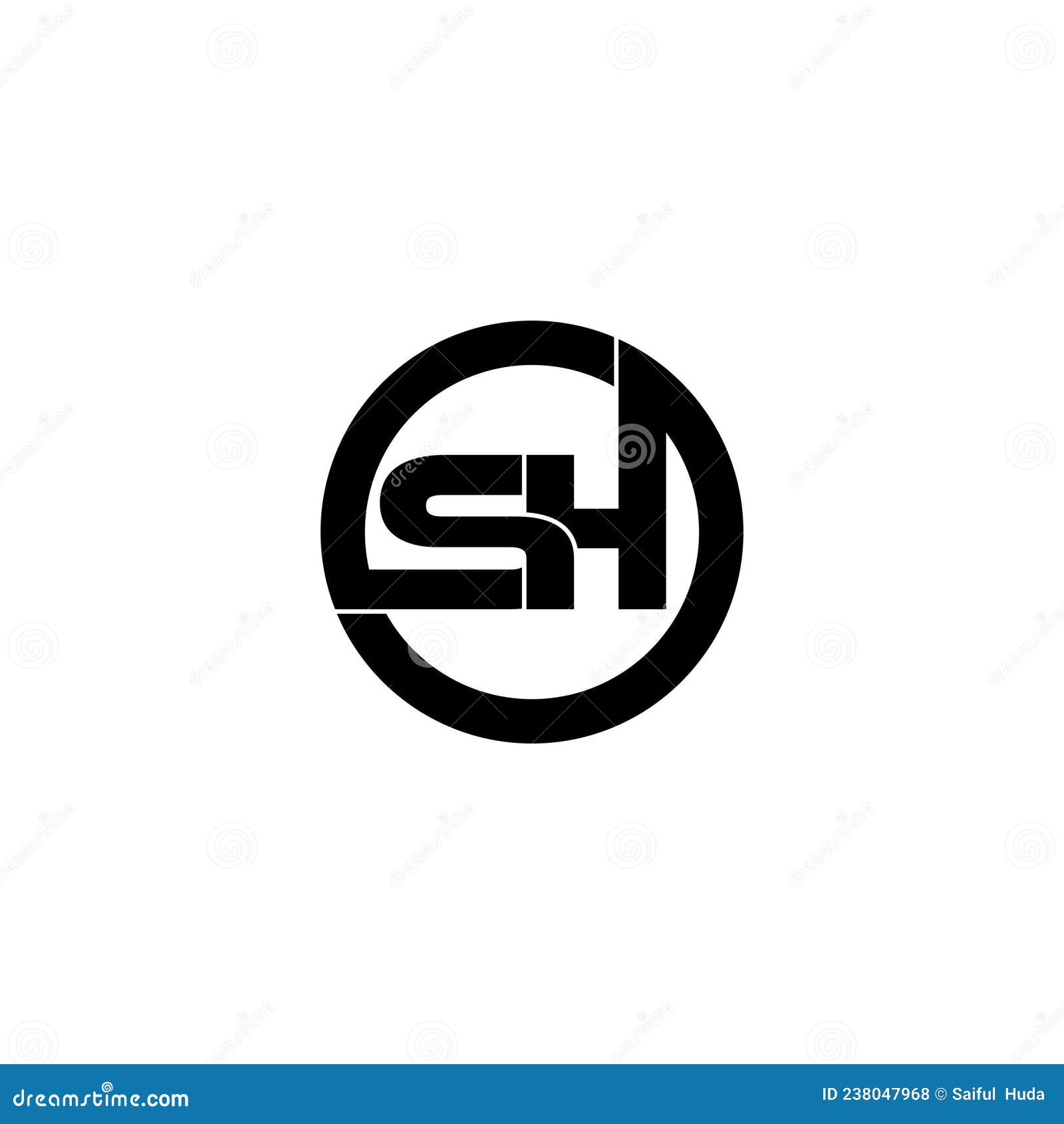 Letter SH Simple Monogram Logo Icon Design. Stock Vector - Illustration ...