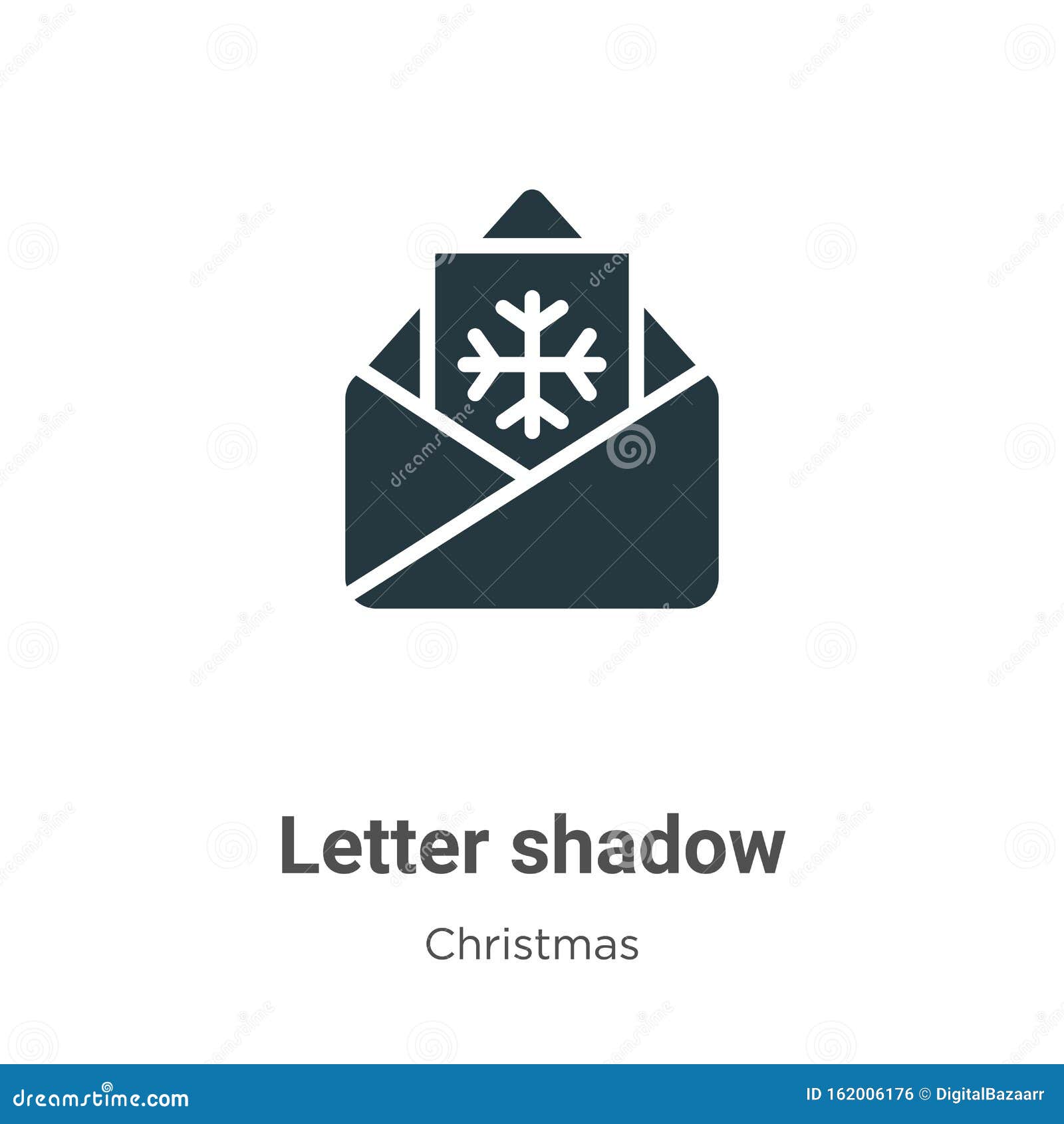 Letter Shadow Vector Icon on White Background. Flat Vector Letter ...