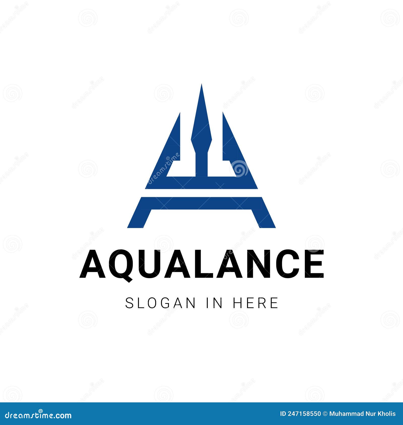 A Letter Shaped with Trident Icon Logo Design Illustration Stock Vector ...