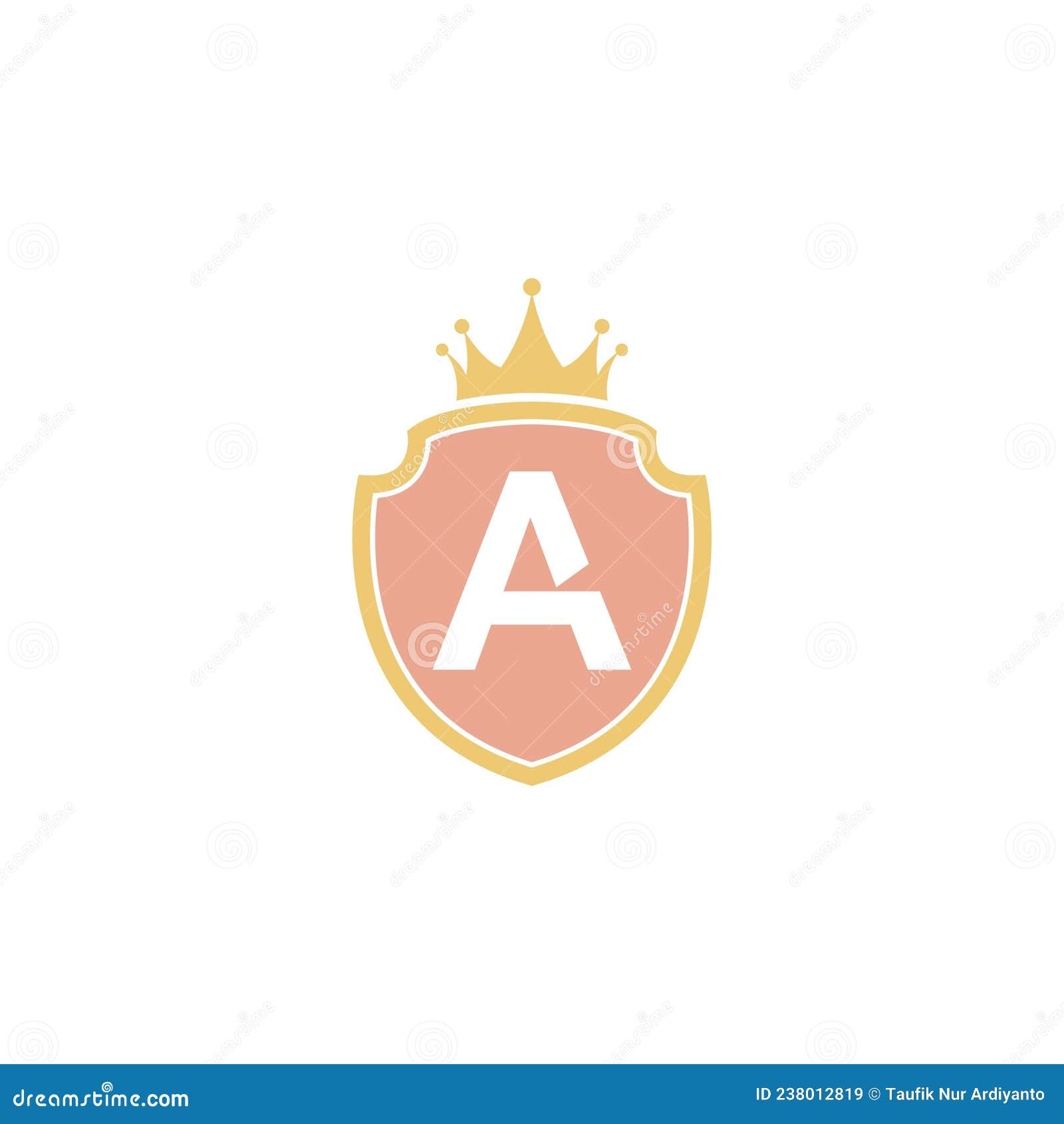 Letter a with Shield Icon Logo Design Illustration Stock Illustration ...
