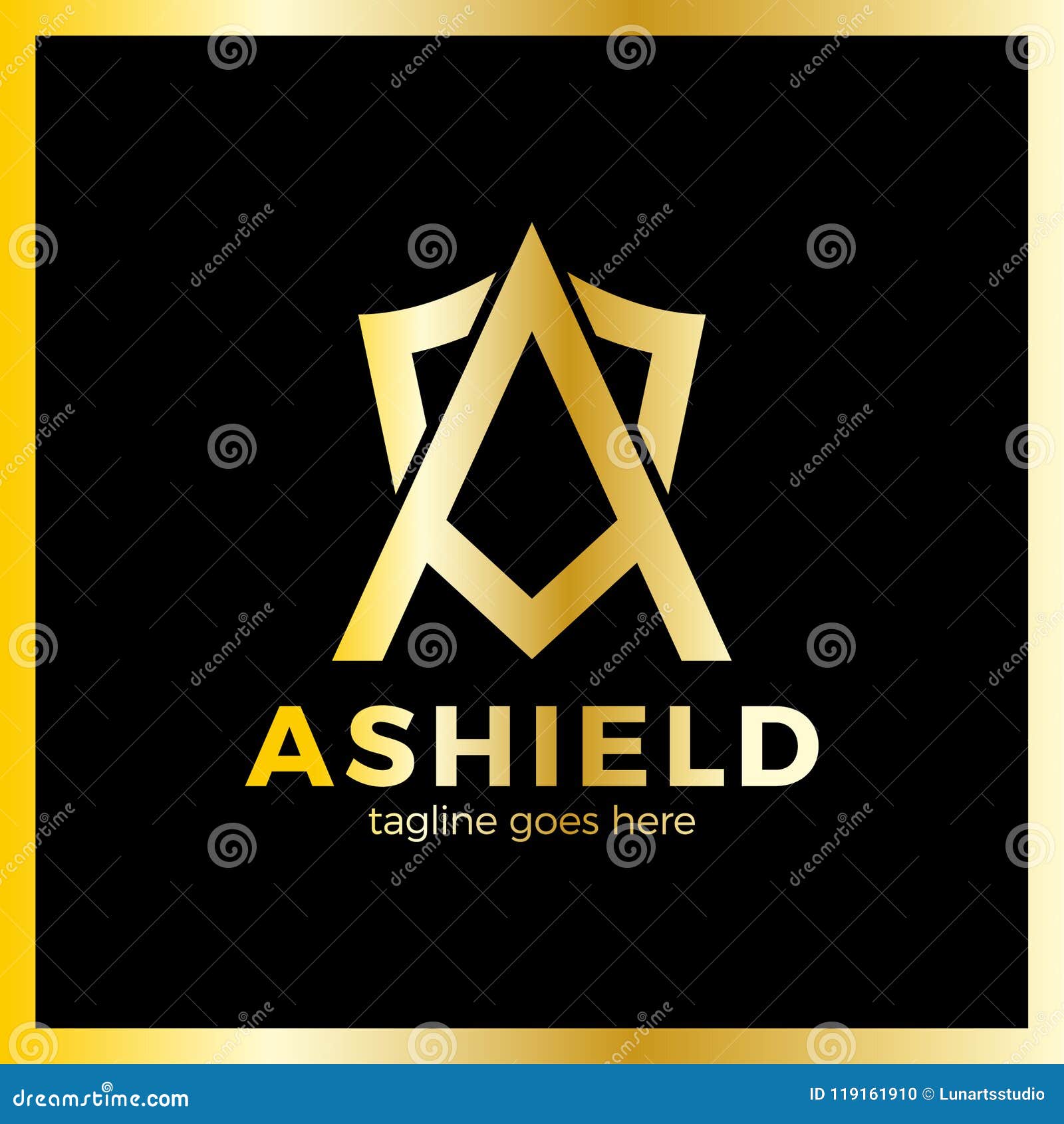 Letter a Shield Logo Icon Design Template Elements Stock Illustration ...