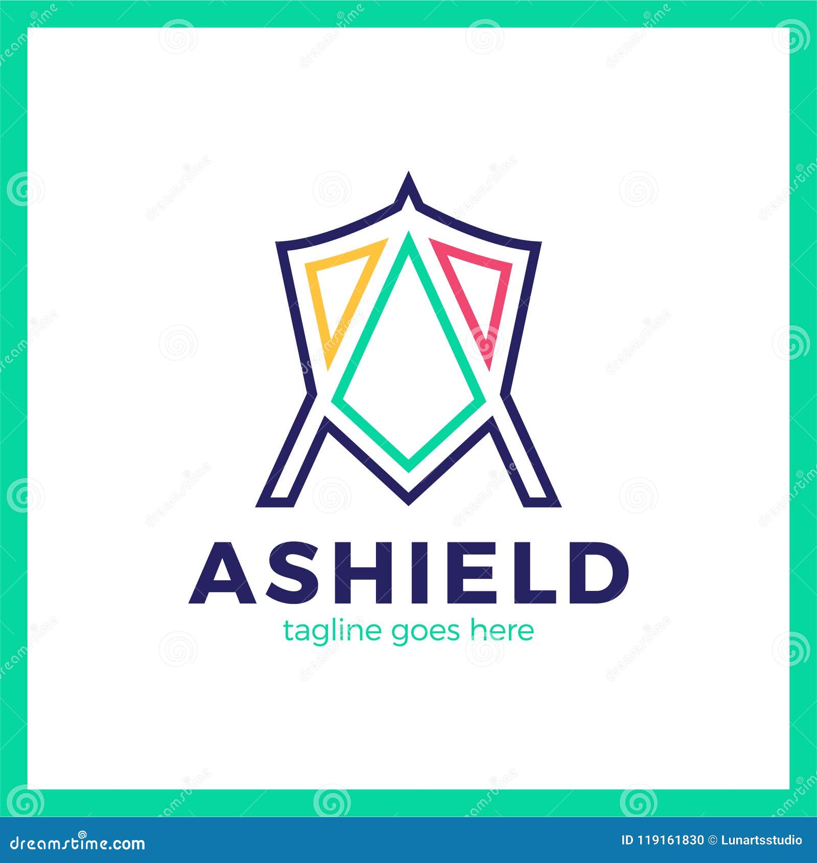 Letter a Shield Logo Icon Design Template Elements Stock Illustration ...