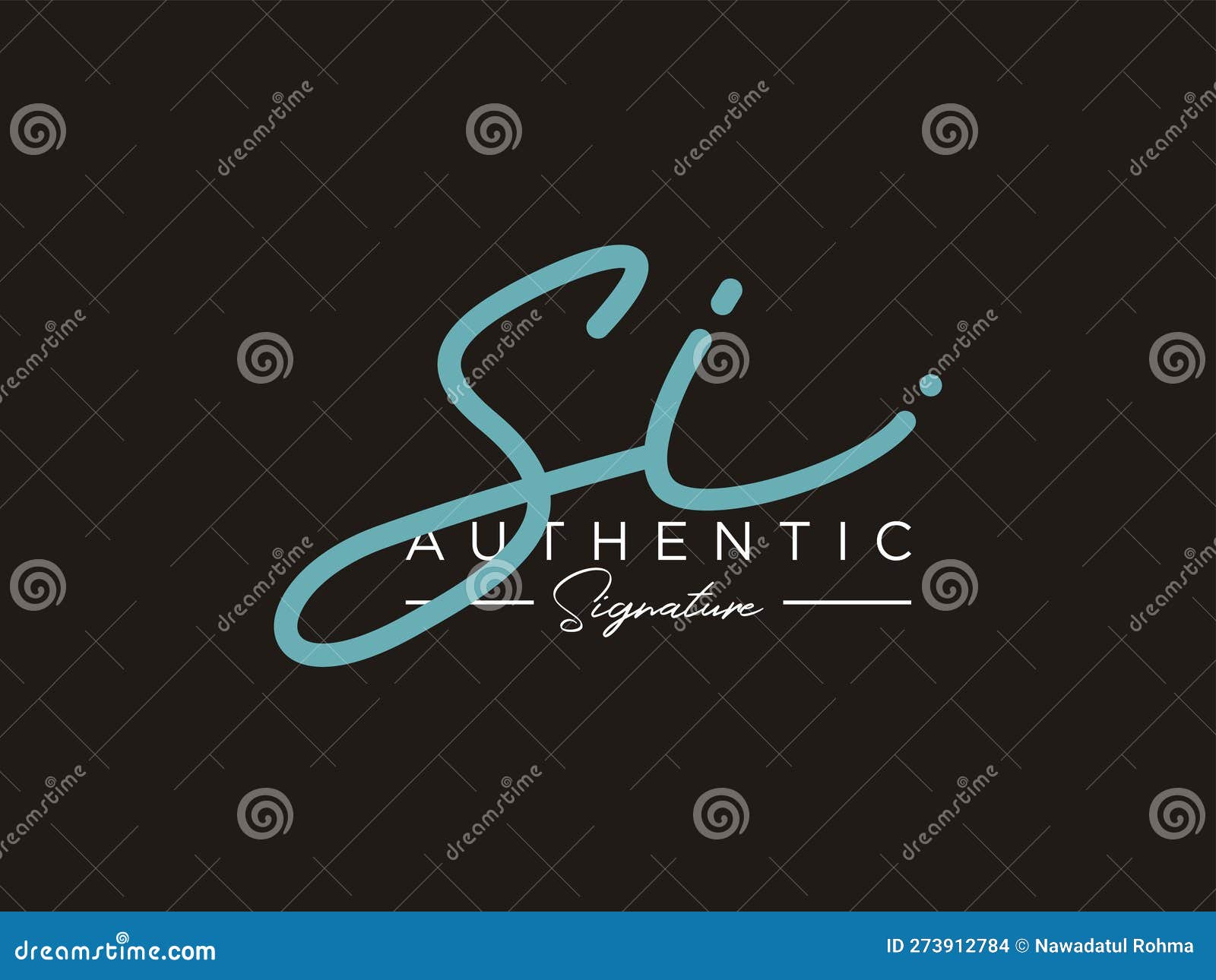Letter SI Signature Logo Template Vector Stock Vector - Illustration of ...