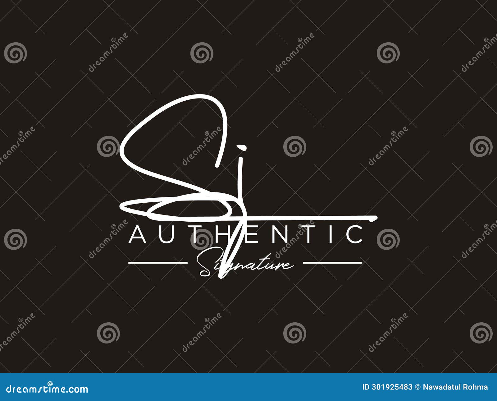 Letter SI Signature Logo Template Vector Stock Vector - Illustration of ...