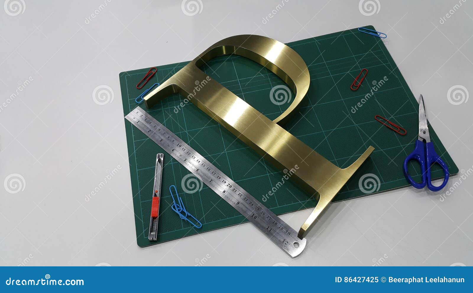 Letter stock image. Image of cutter, ruler, letter, sign - 86427425