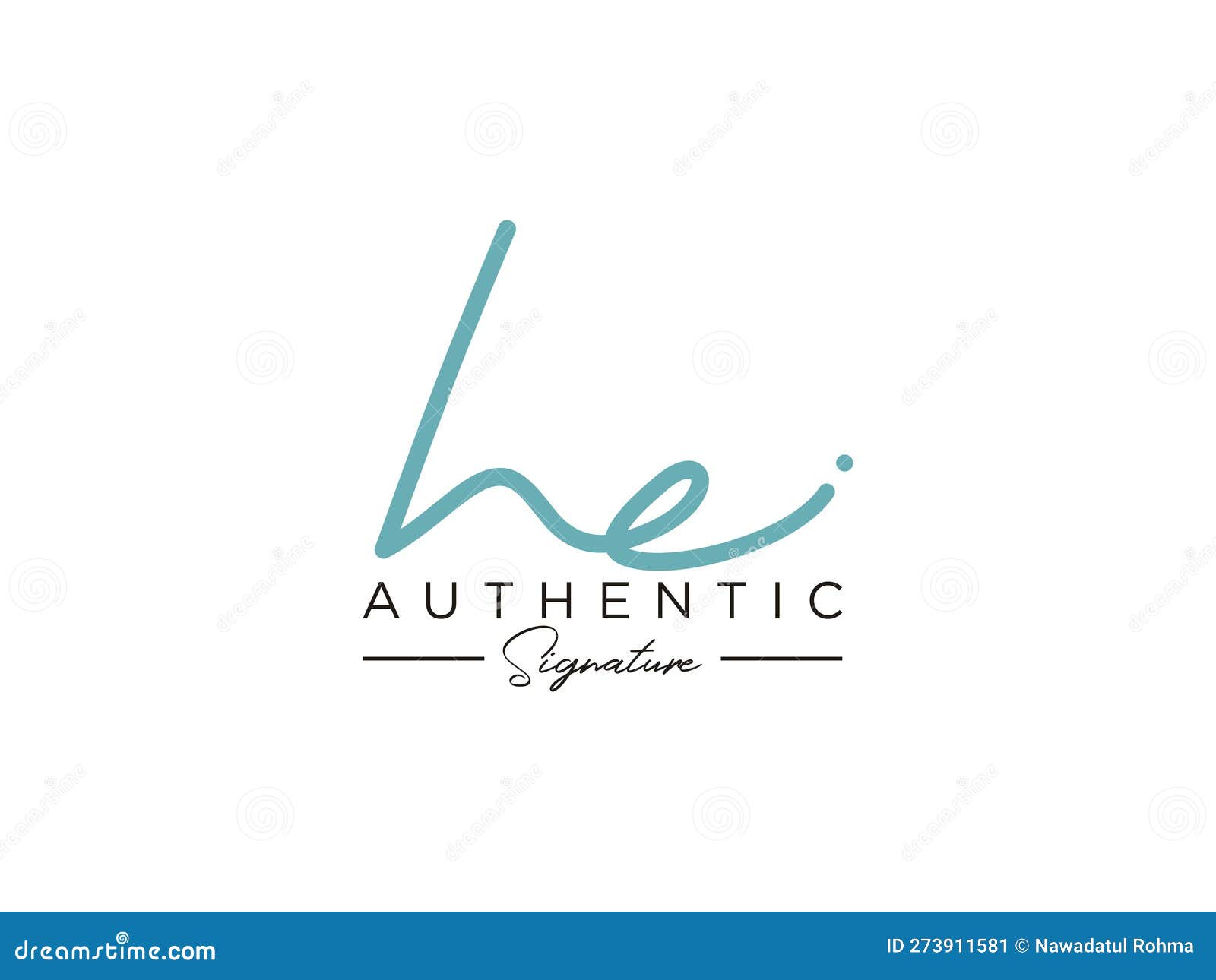 Letter he Signature Logo Template Vector Stock Vector - Illustration of ...
