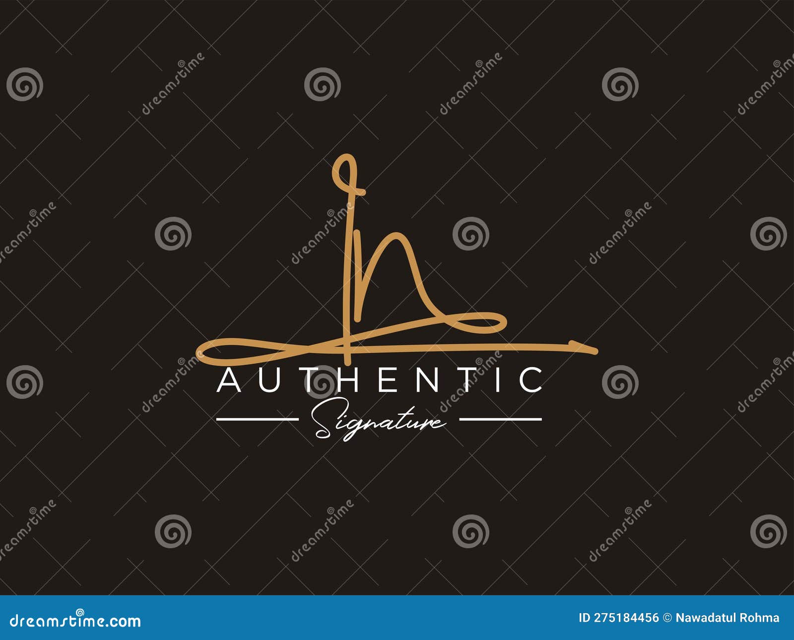 Letter in Signature Logo Template Vector Stock Vector - Illustration of ...