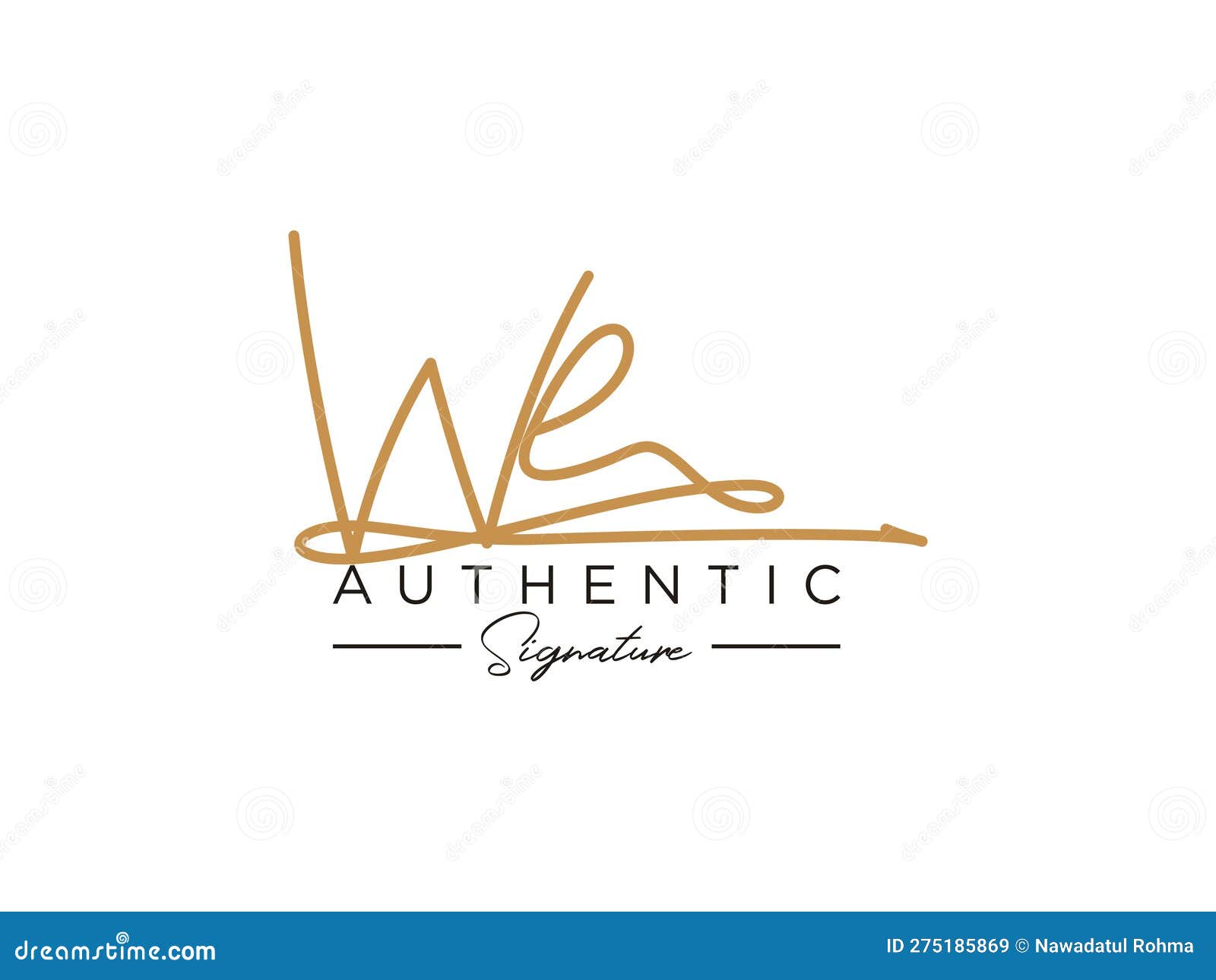 Letter we Signature Logo Template Vector Stock Vector - Illustration of ...