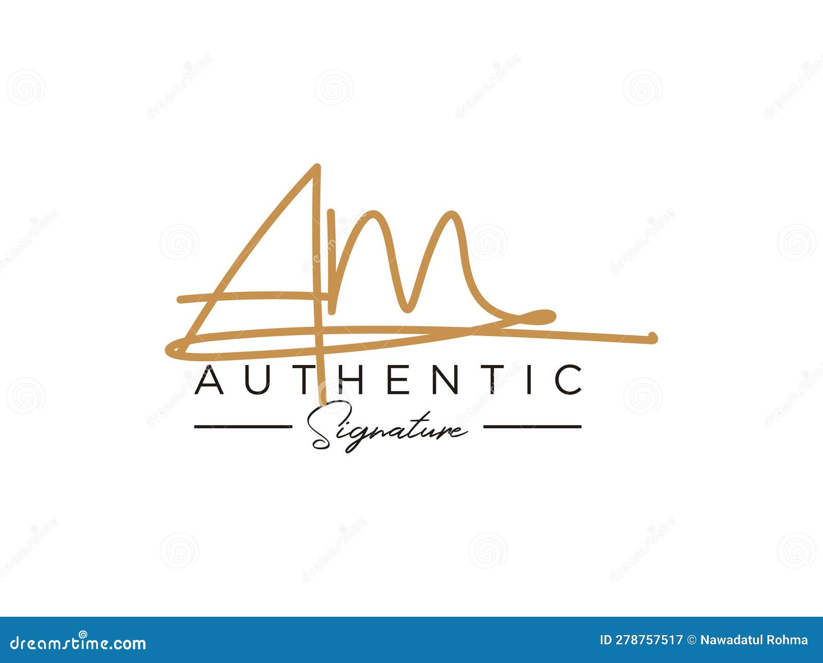 Letter am Signature Logo Template Vector Stock Vector - Illustration of ...