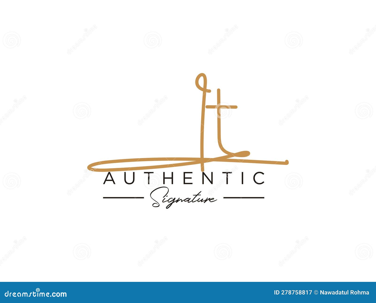 Letter it Signature Logo Template Vector Stock Vector - Illustration of ...