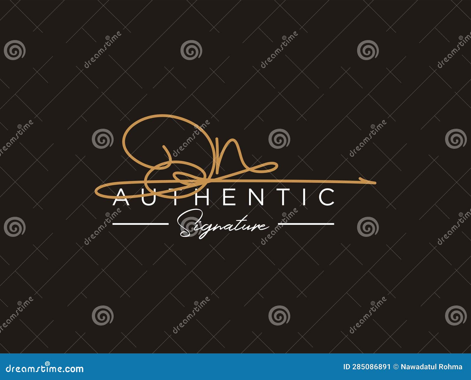 Letter on Signature Logo Template Vector Stock Vector - Illustration of ...