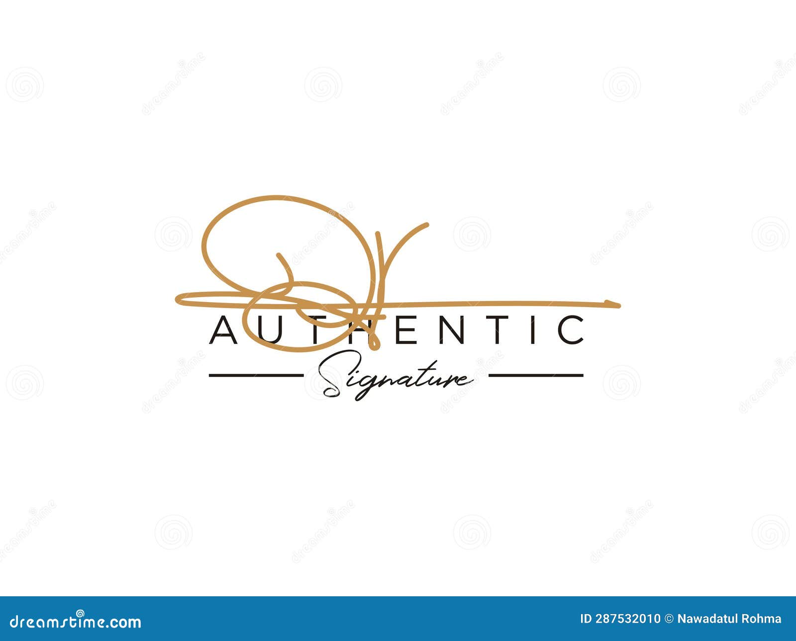 Letter or Signature Logo Template Vector Stock Vector - Illustration of ...