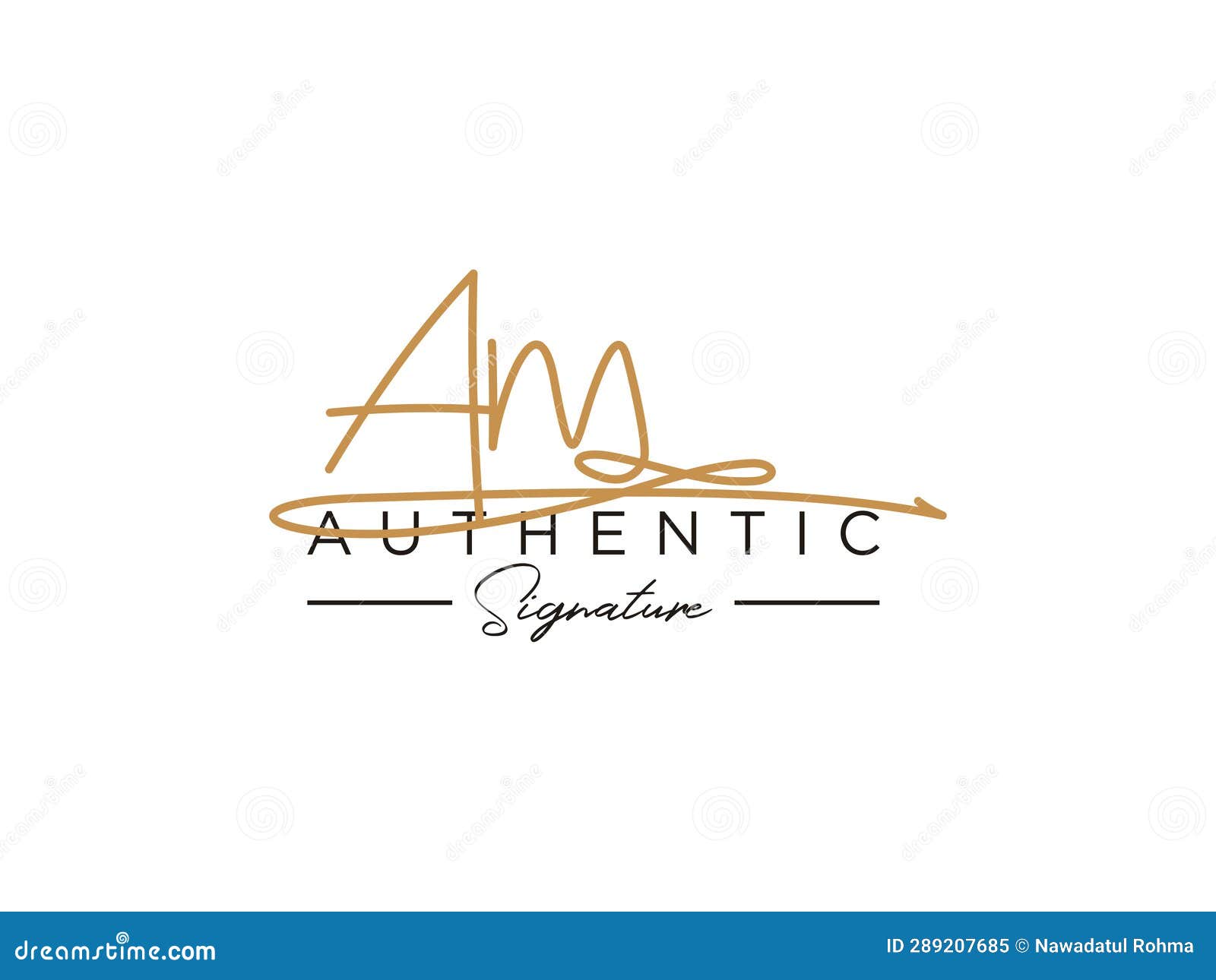 Letter am Signature Logo Template Vector Stock Vector - Illustration of ...