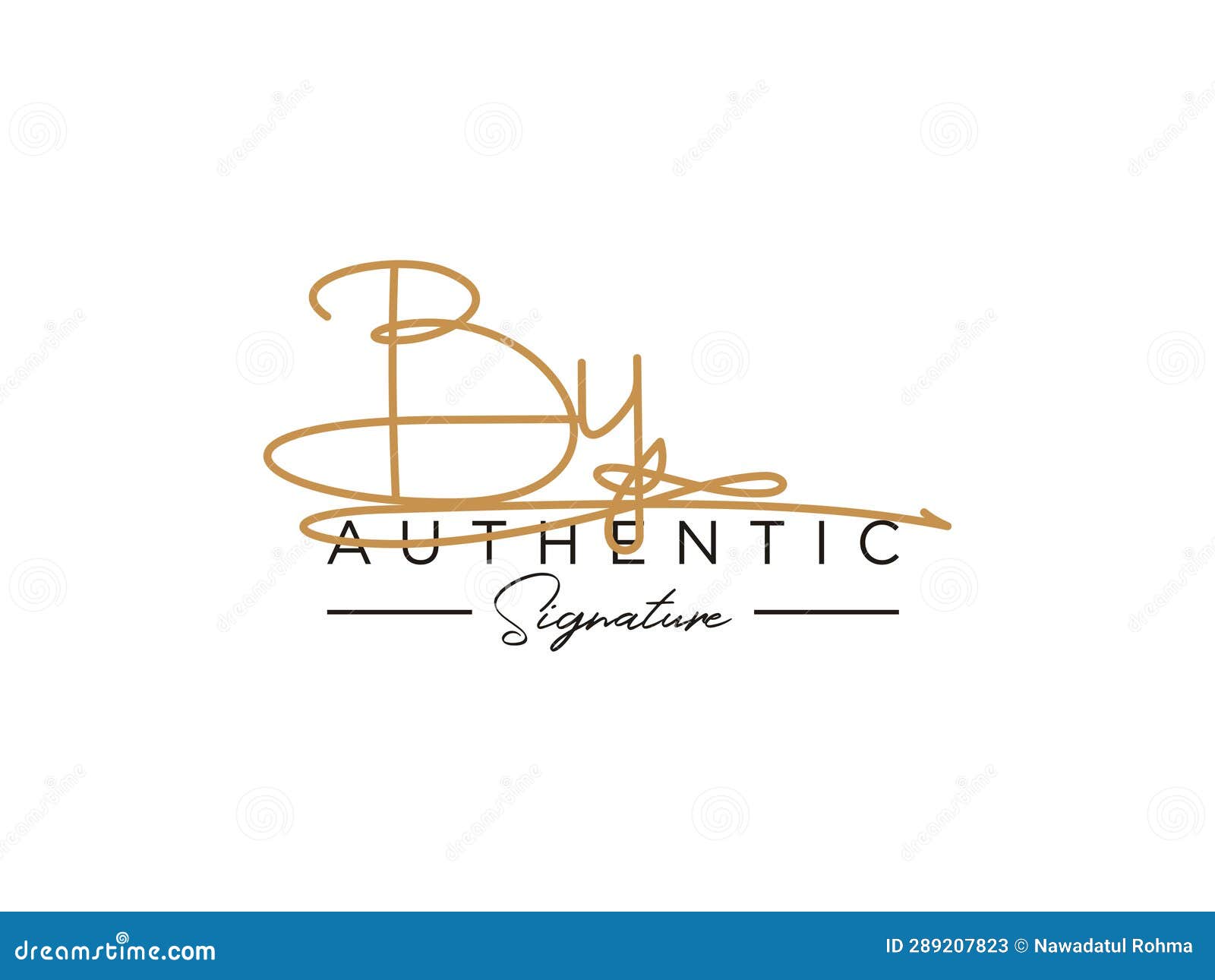 Letter by Signature Logo Template Vector Stock Vector - Illustration of ...