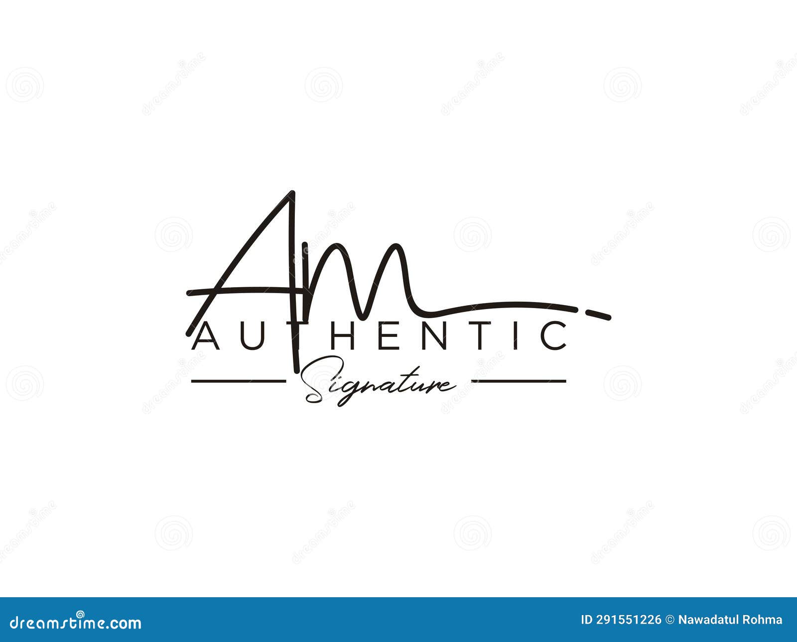 Letter am Signature Logo Template Vector Stock Vector - Illustration of ...