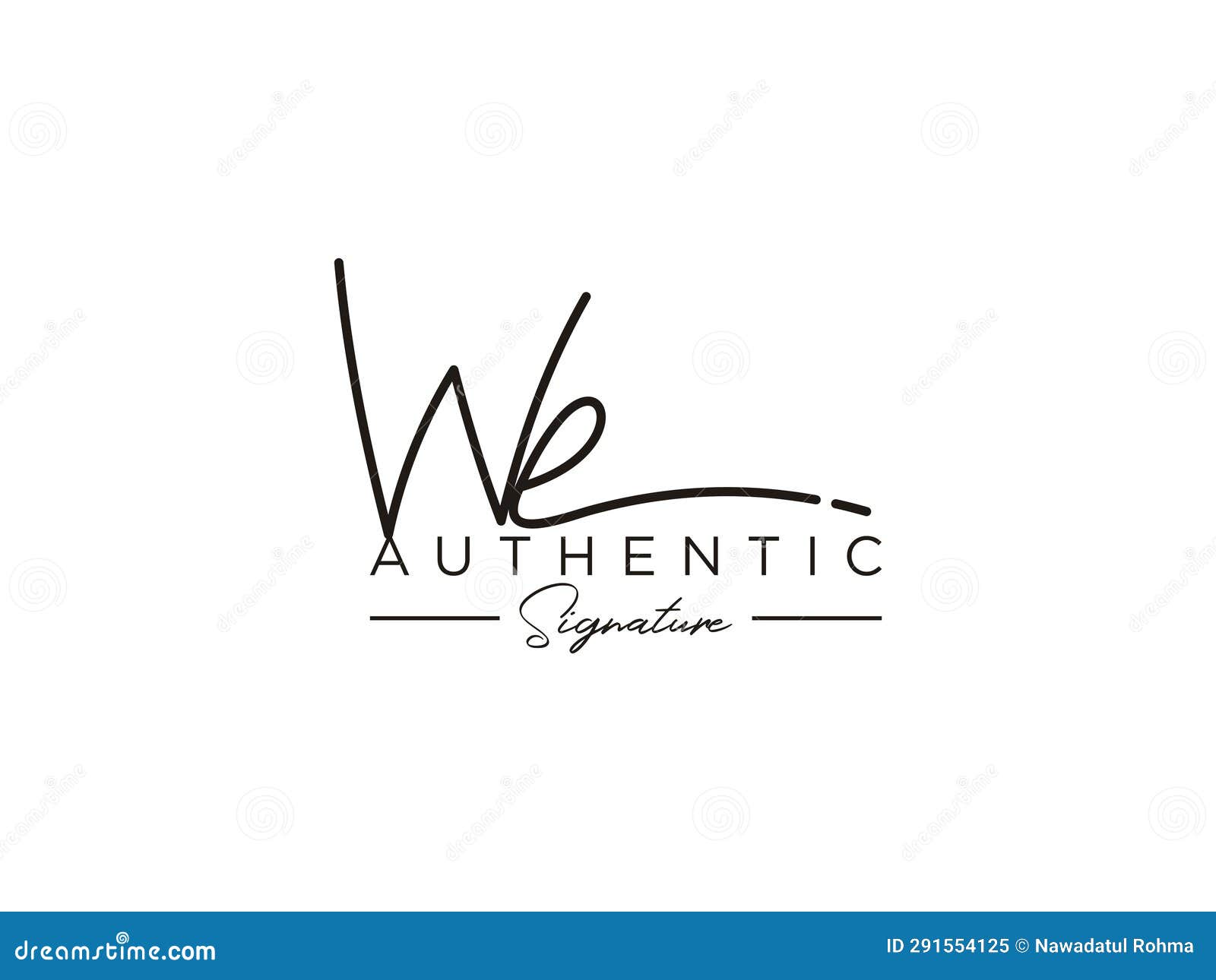 Letter we Signature Logo Template Vector Stock Vector - Illustration of ...