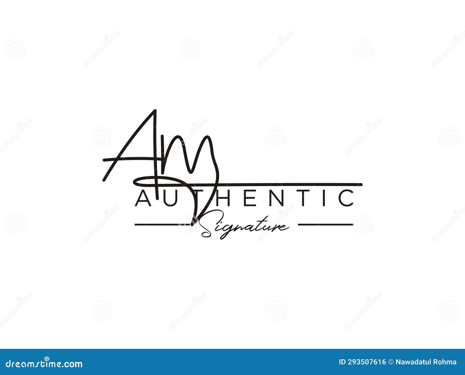 Letter am Signature Logo Template Vector Stock Vector - Illustration of ...