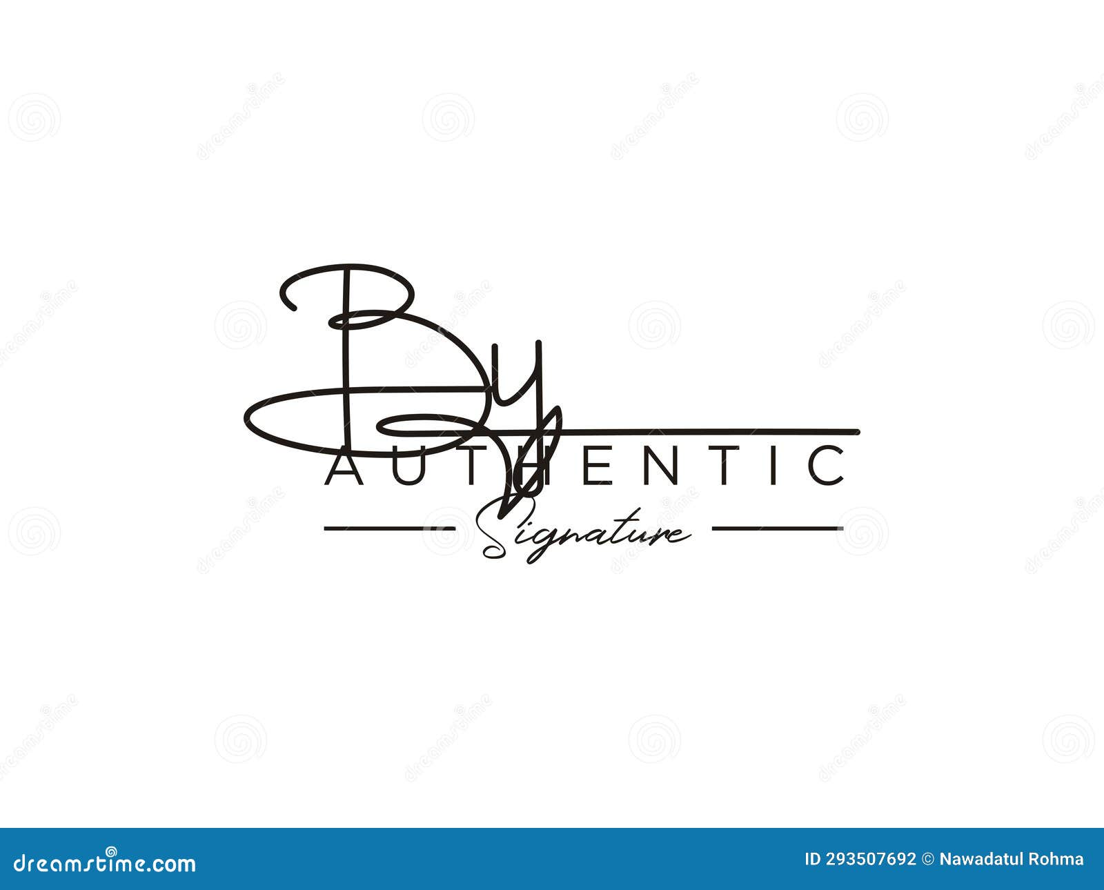 Letter by Signature Logo Template Vector Stock Vector - Illustration of ...