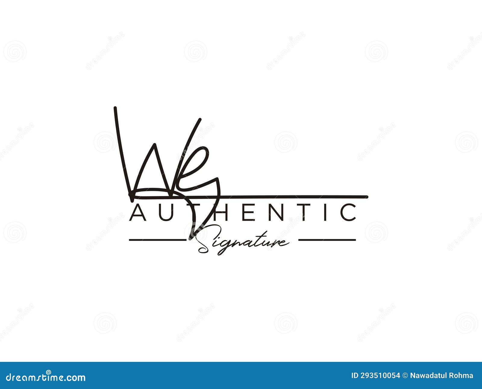 Letter we Signature Logo Template Vector Stock Illustration ...