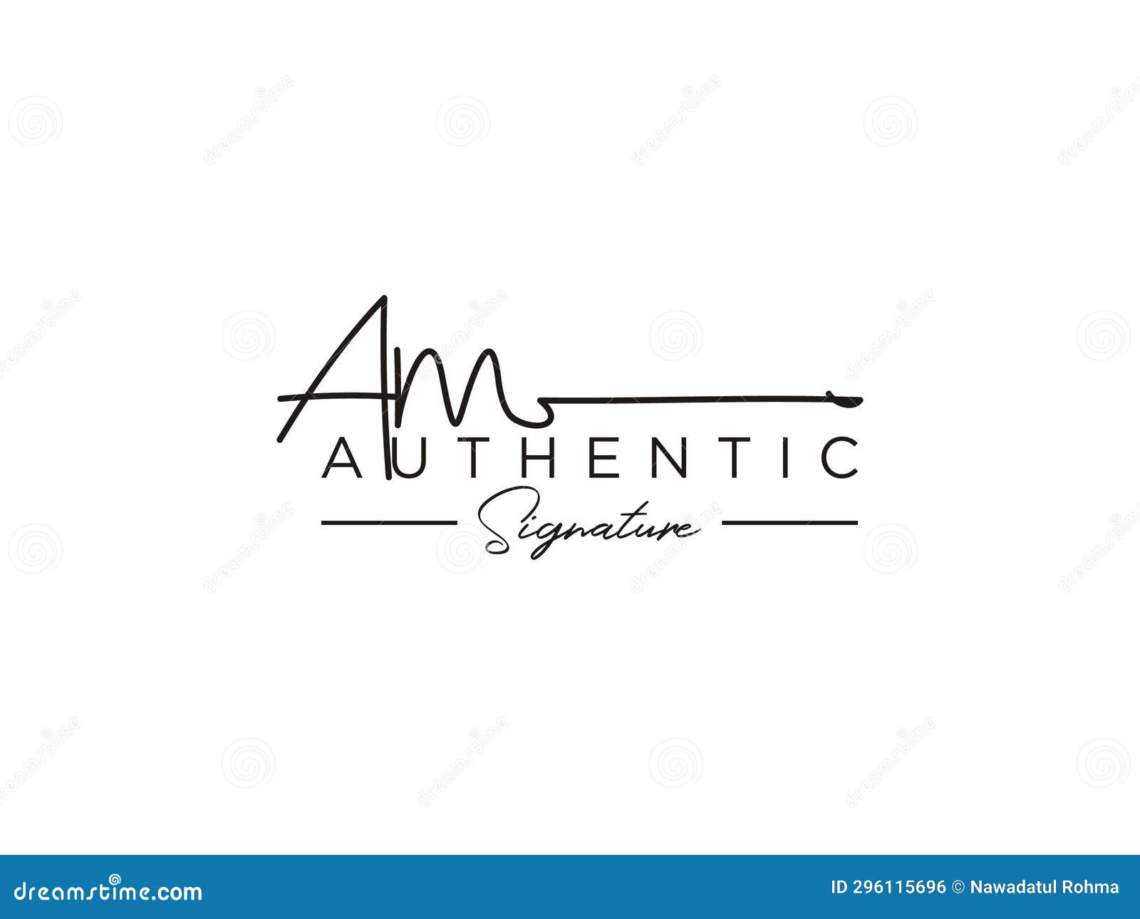 Letter am Signature Logo Template Vector Stock Vector - Illustration of ...