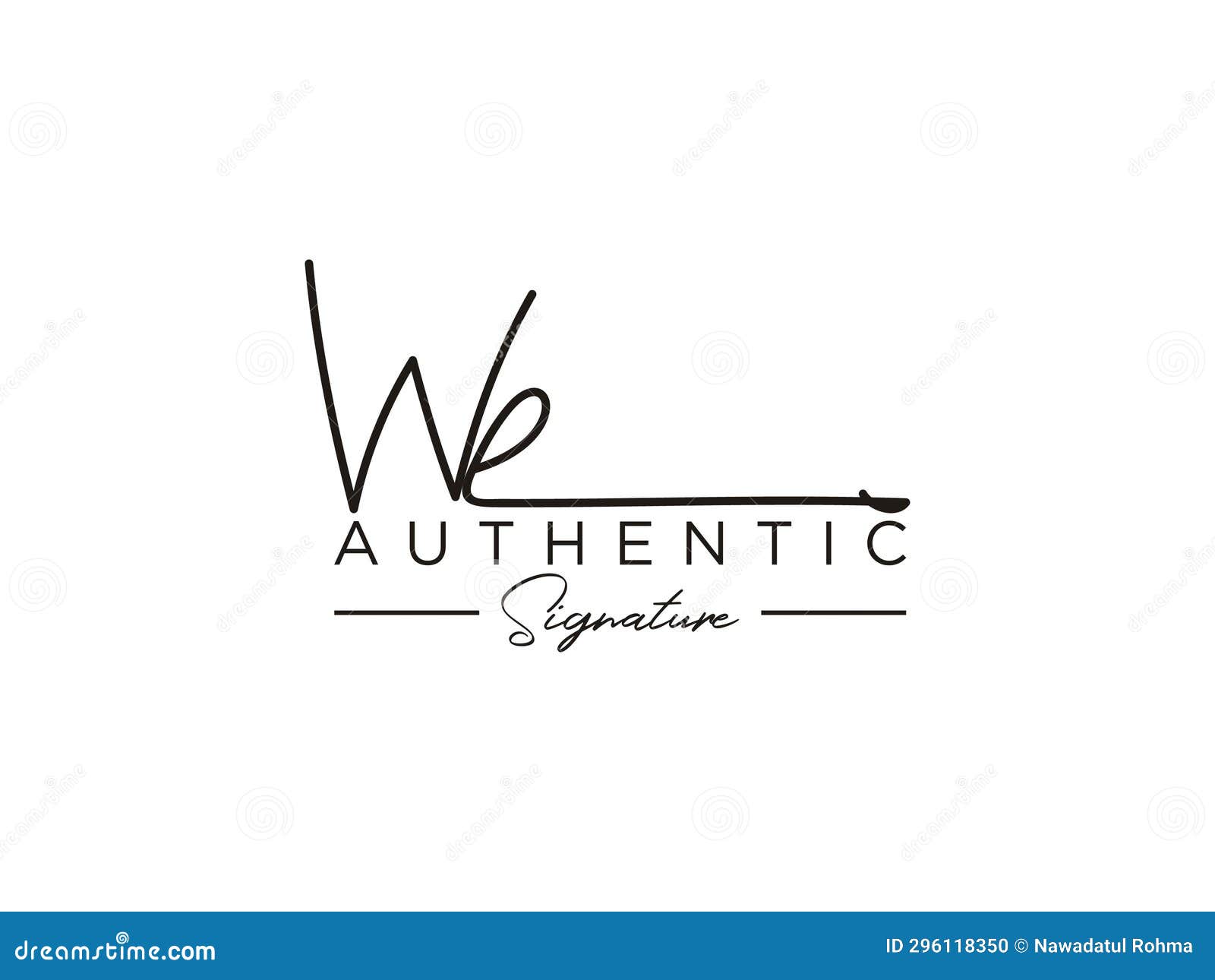 Letter we Signature Logo Template Vector Stock Vector - Illustration of ...