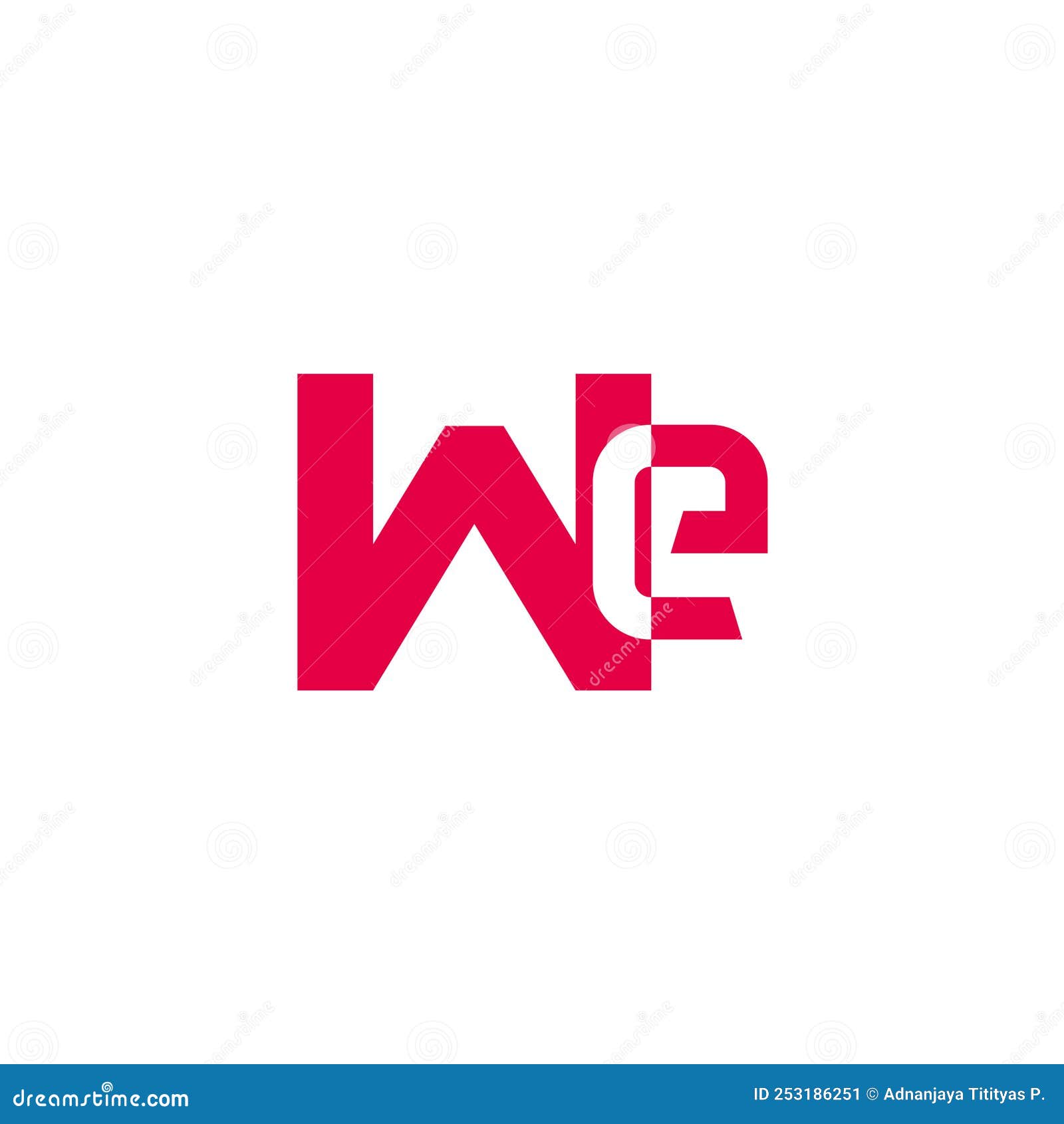 Letter we Simple Font Design Logo Vector Stock Vector - Illustration of ...