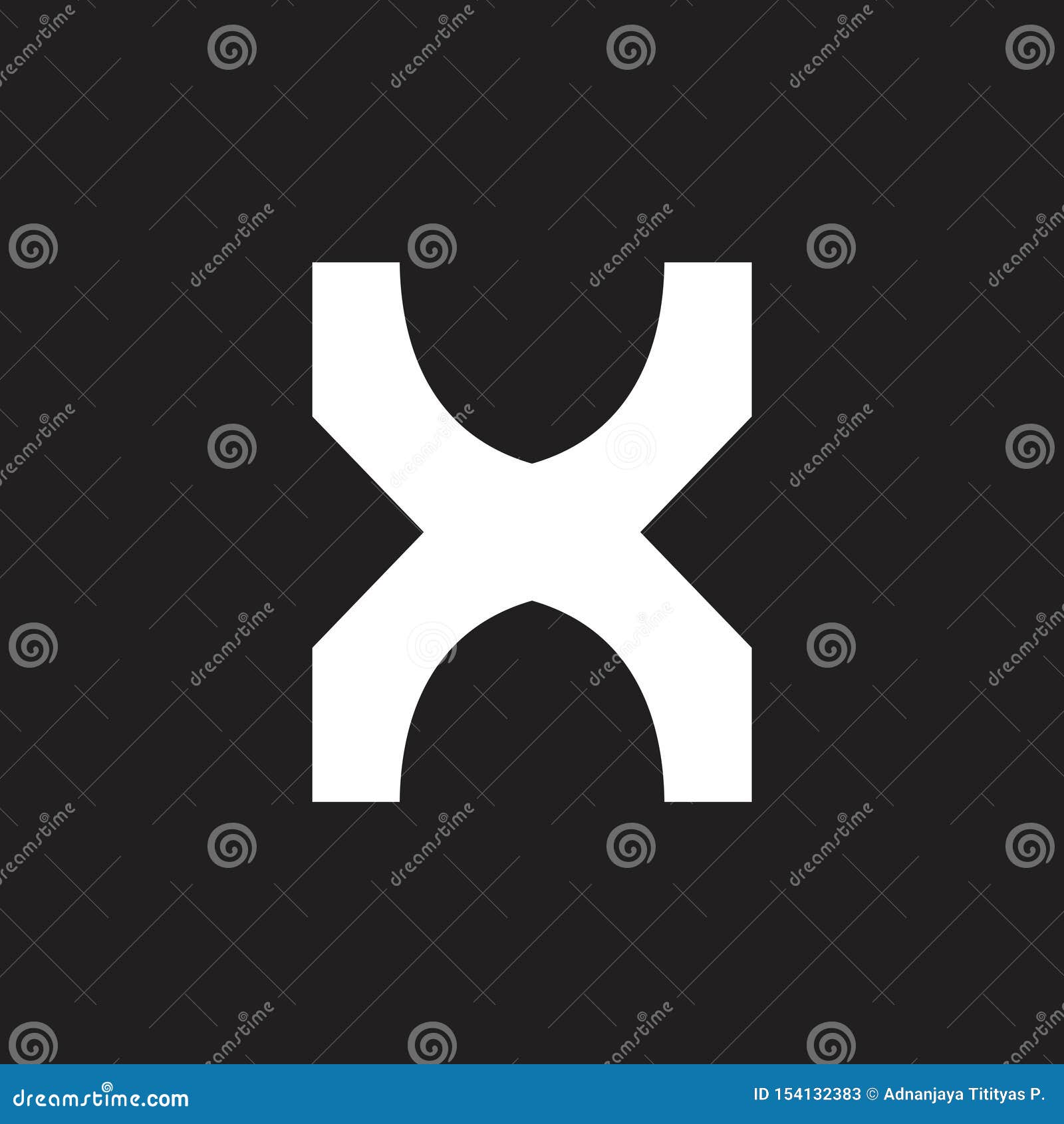 Letter X Simple Geometric Simple Logo Vector Stock Vector ...
