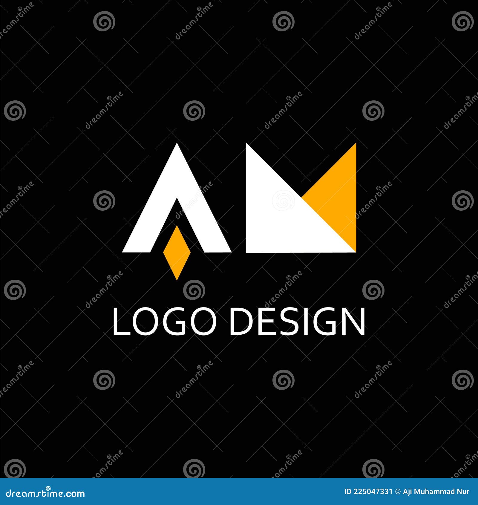 Am Letter for Simple Logo Design Stock Vector - Illustration of icon ...