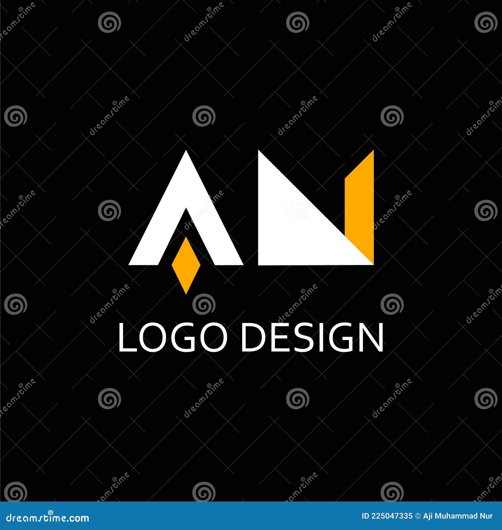 An Letter for Simple Logo Design Stock Vector - Illustration of letters ...