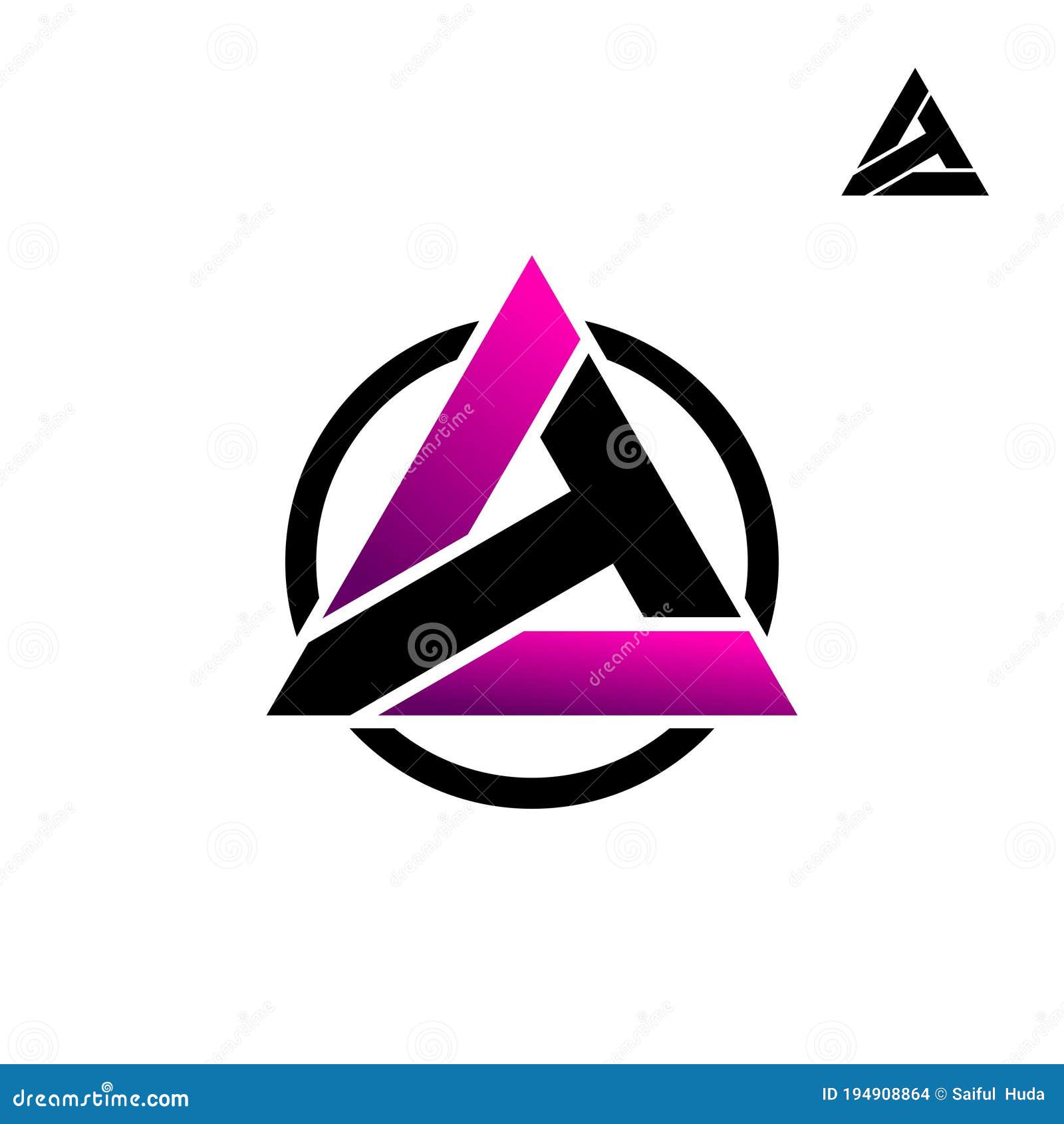 Letter at Simple Monogram Logo Icon Design. Stock Vector - Illustration ...