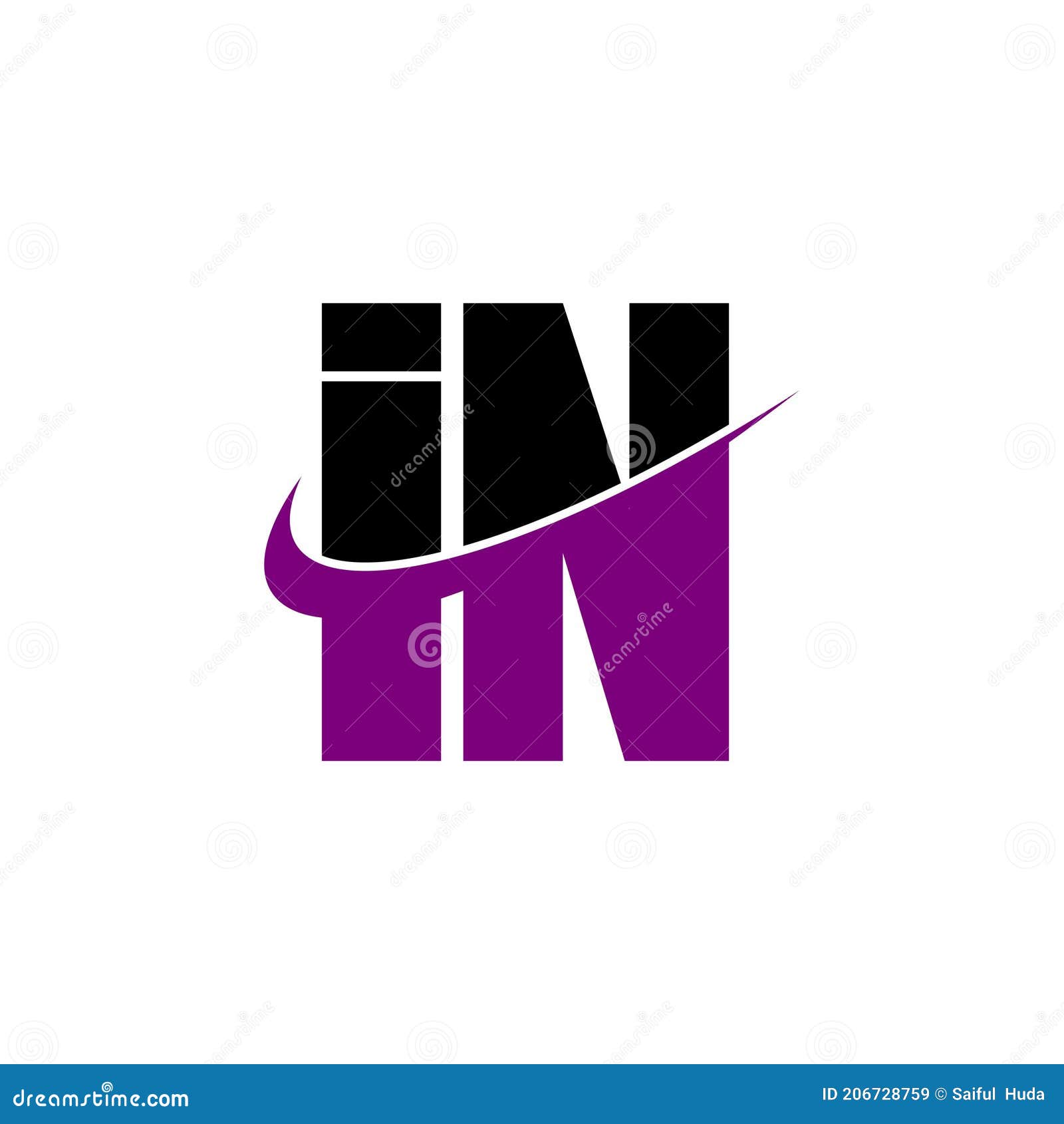 Letter in Simple Monogram Logo Icon Design. Stock Vector - Illustration ...