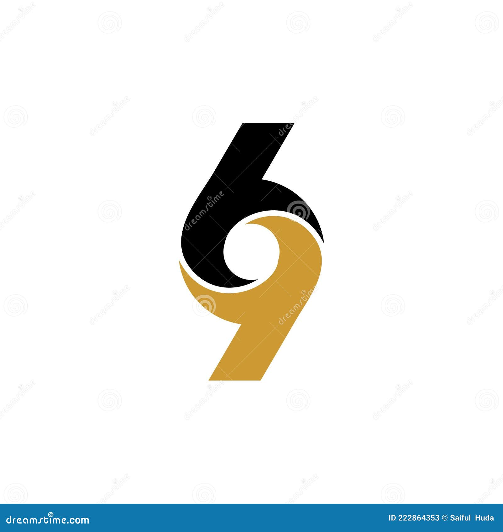 Letter 69 Simple Monogram Logo Icon Design. Stock Vector - Illustration ...