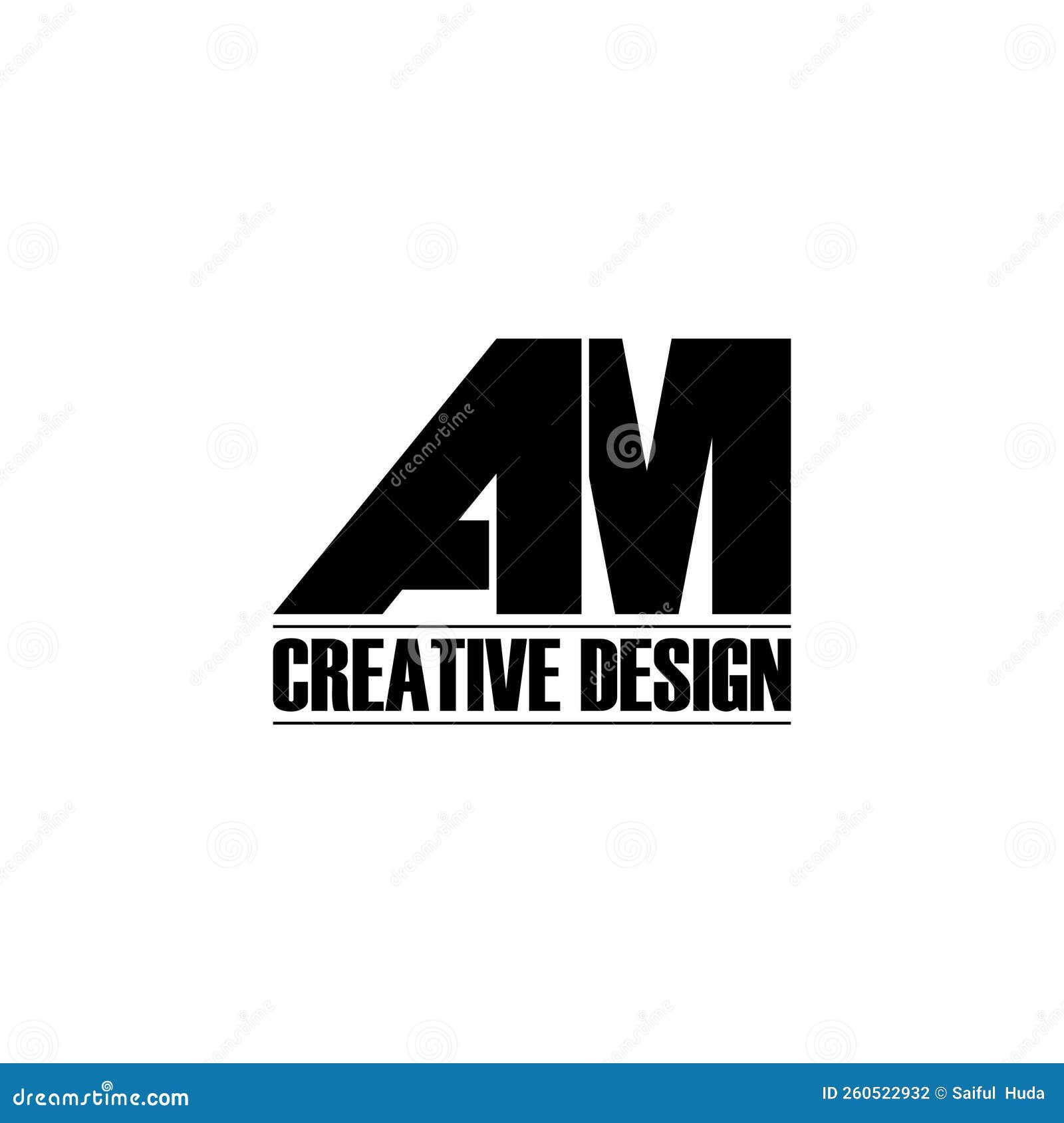 Letter am Simple Monogram Logo Icon Design. Stock Vector - Illustration ...