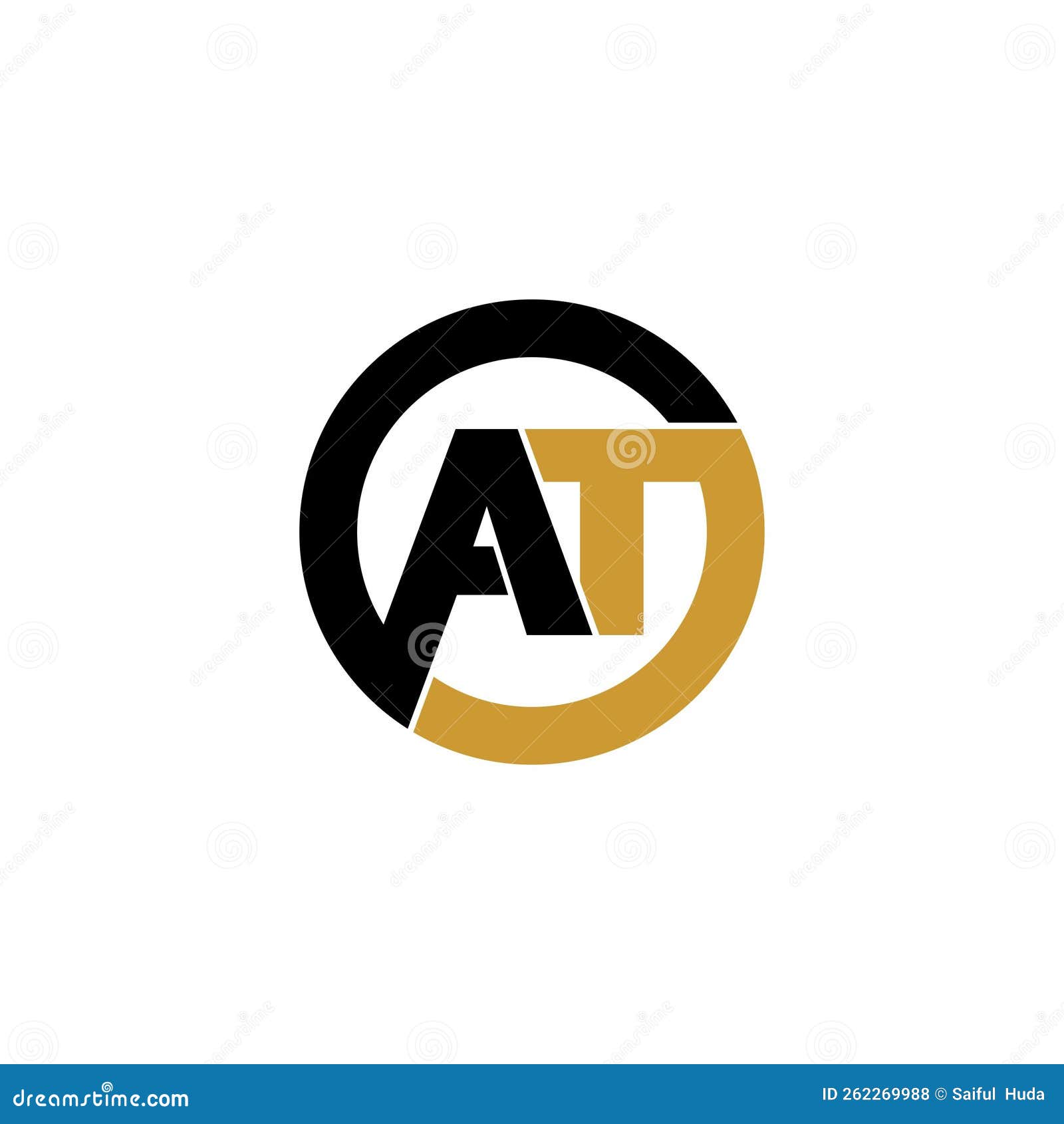 Letter at Simple Monogram Logo Icon Design. Stock Vector - Illustration ...