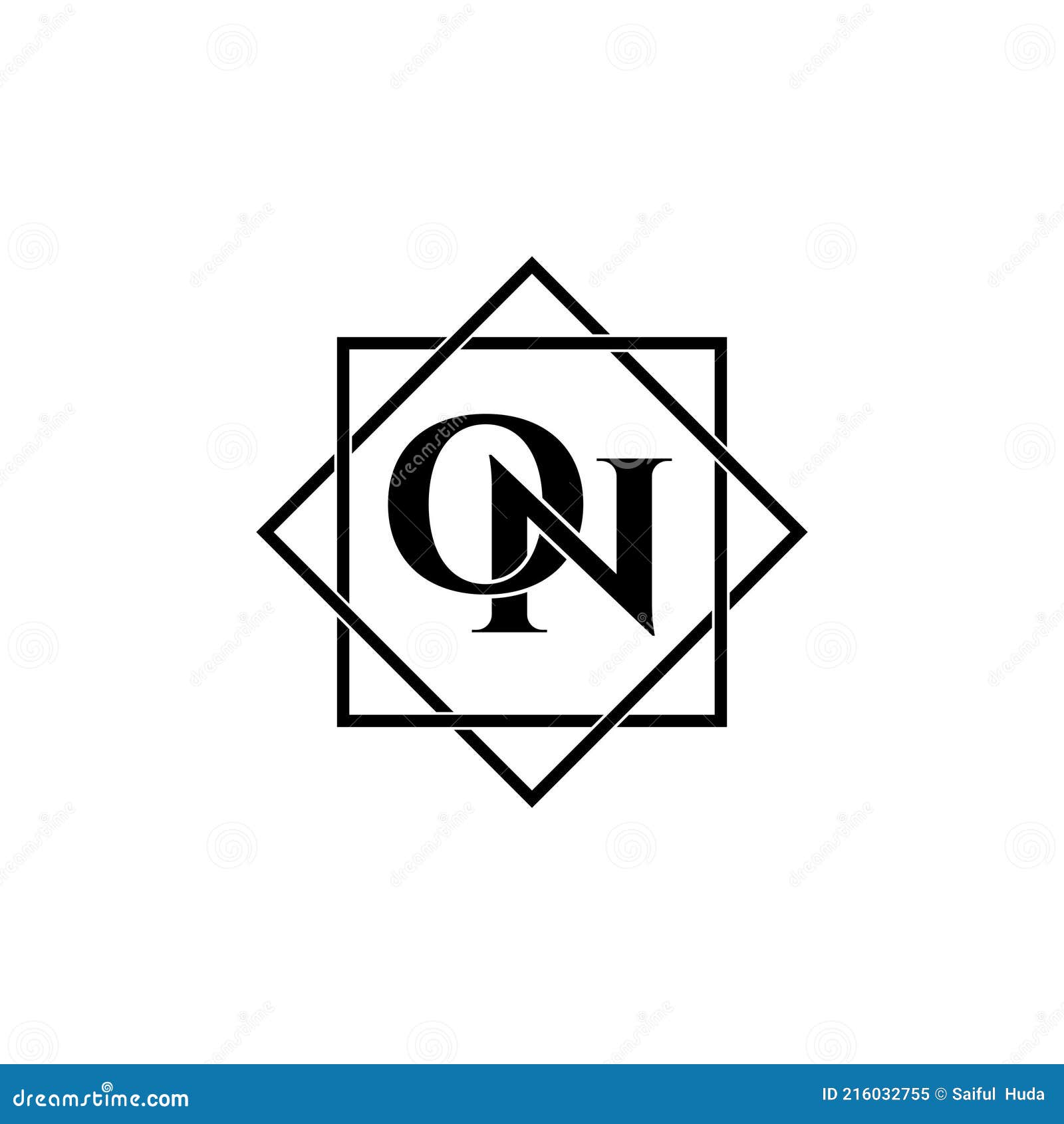 Letter on Simple Monogram Logo Icon Design. Stock Vector - Illustration ...