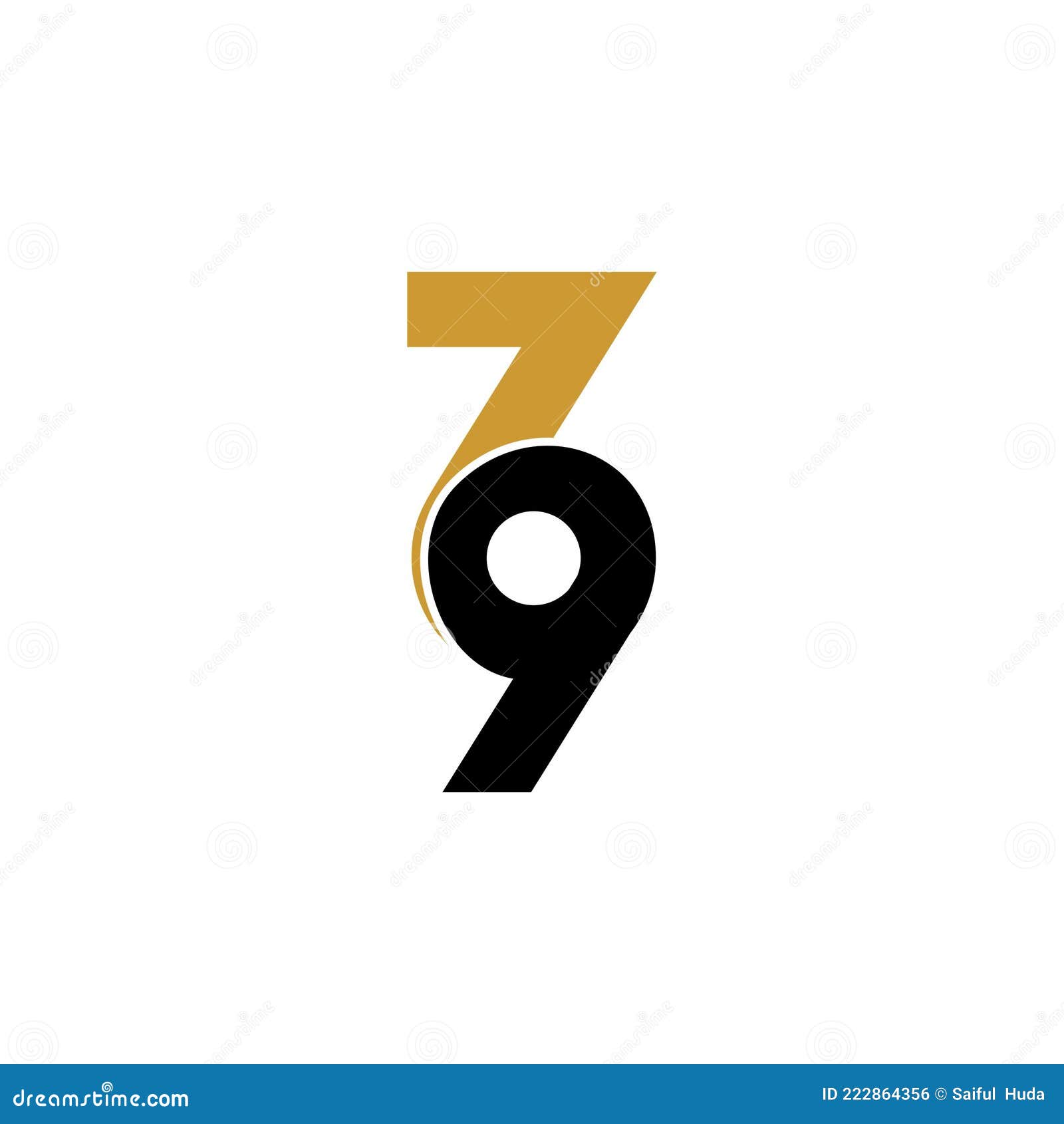 Letter 79 Simple Monogram Logo Icon Design. Stock Vector - Illustration ...