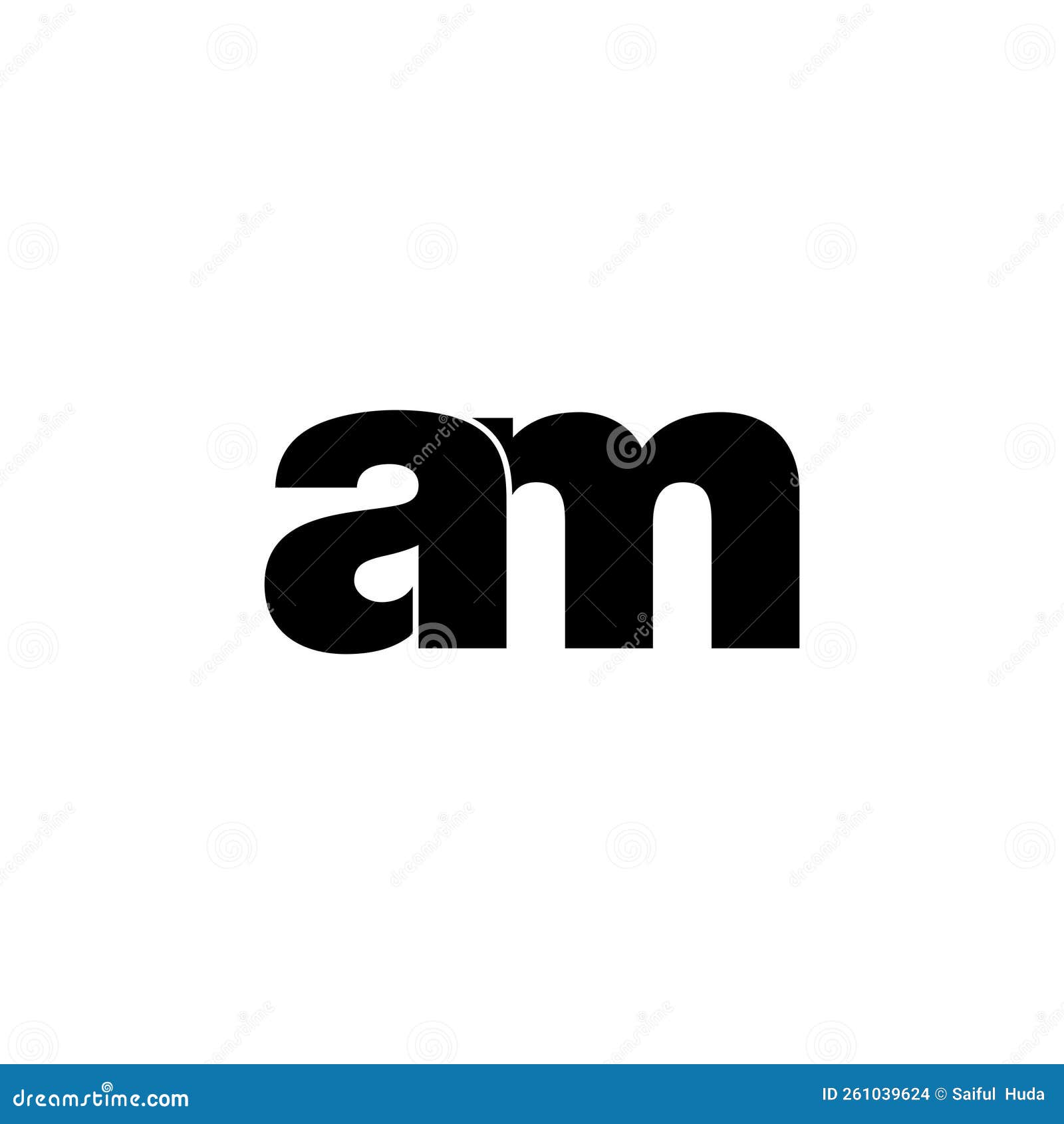Letter am Simple Monogram Logo Icon Design. Stock Vector - Illustration ...
