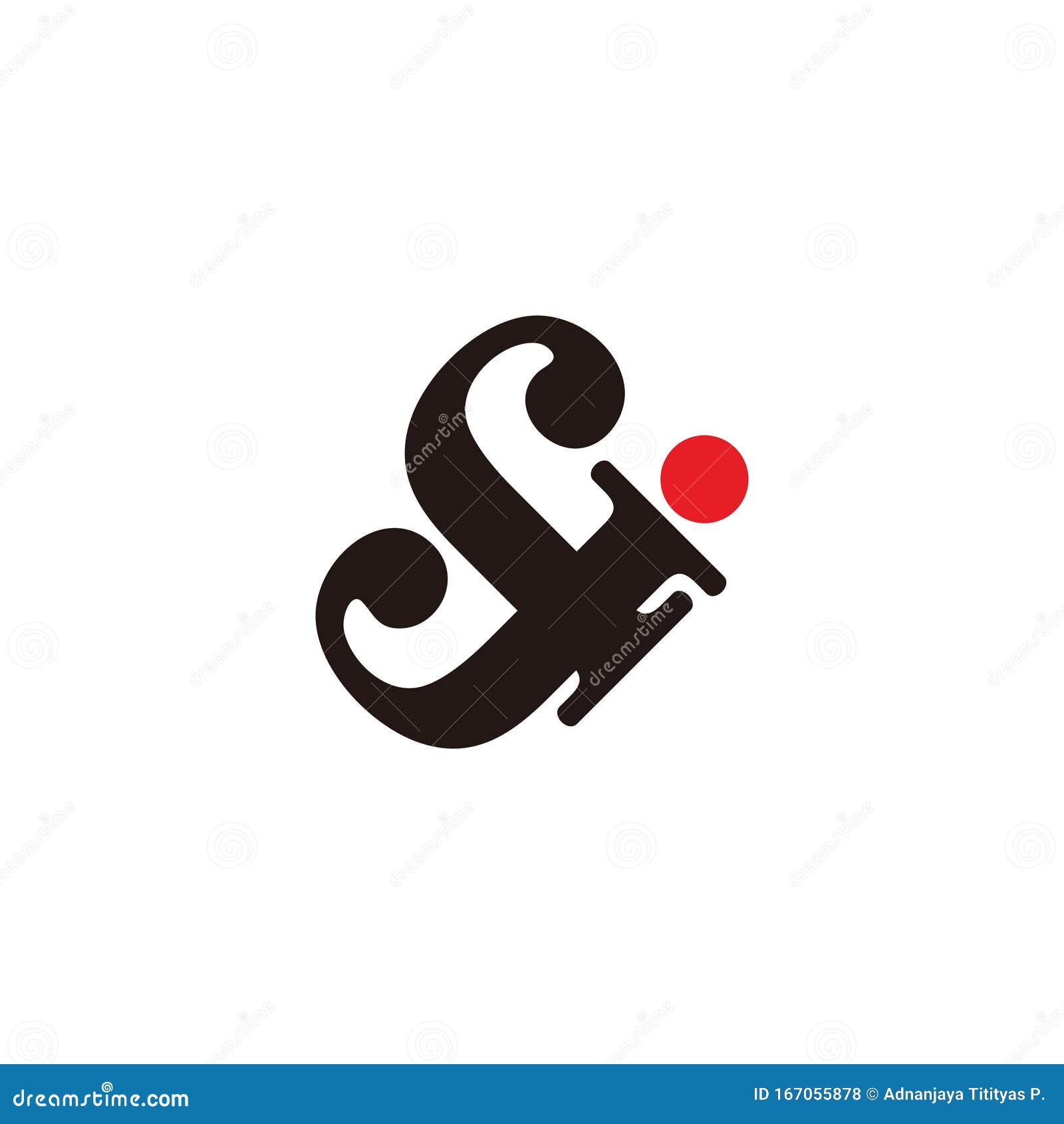 Letter Sj Abstract Simple Flat Logo Vector Stock Vector - Illustration ...