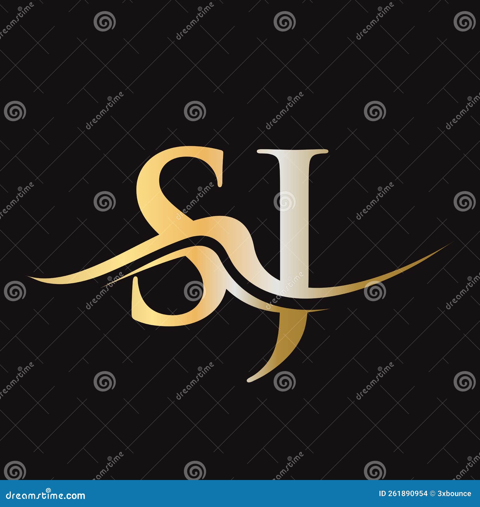 Letter SJ Logo Design. Initial SJ Logotype Template for Business and ...