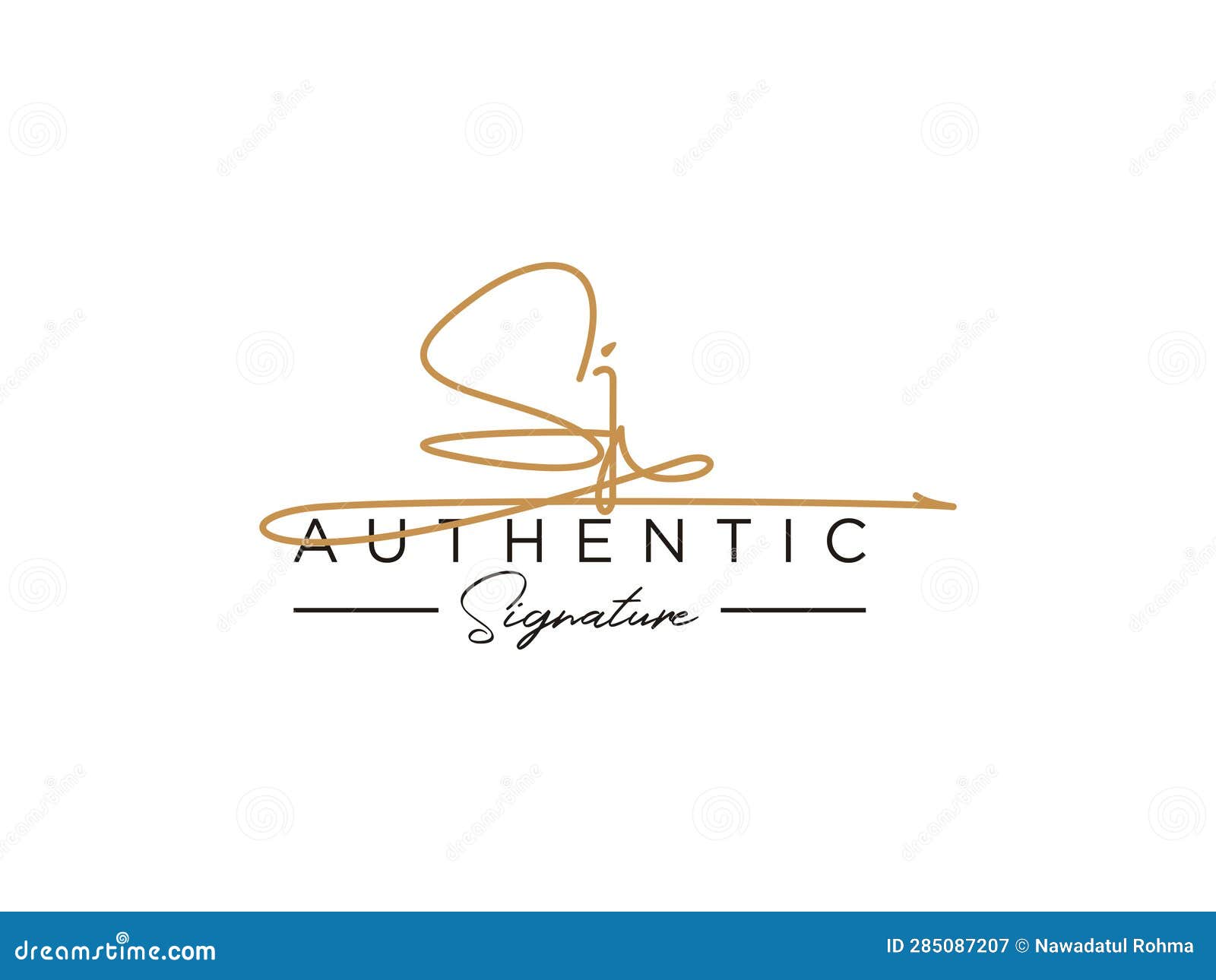 Letter SJ Signature Logo Template Vector Stock Vector - Illustration of ...