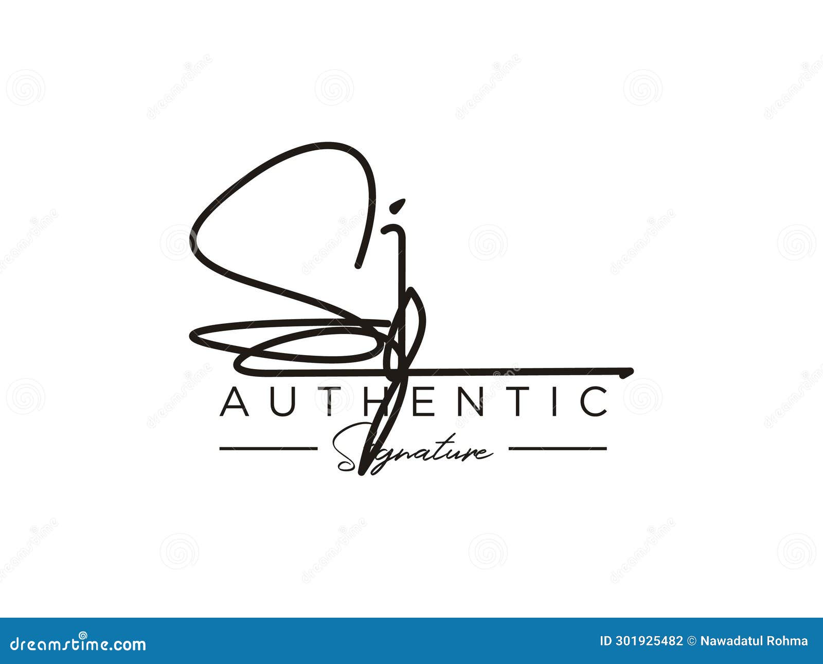 Letter SJ Signature Logo Template Vector Stock Vector - Illustration of ...