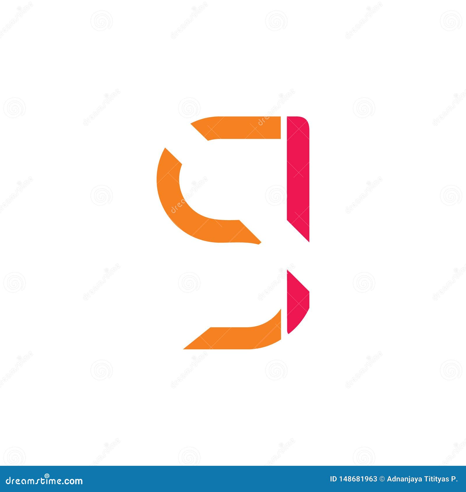 Letter Sj Simple Geometric Line Logo Stock Vector - Illustration of ...
