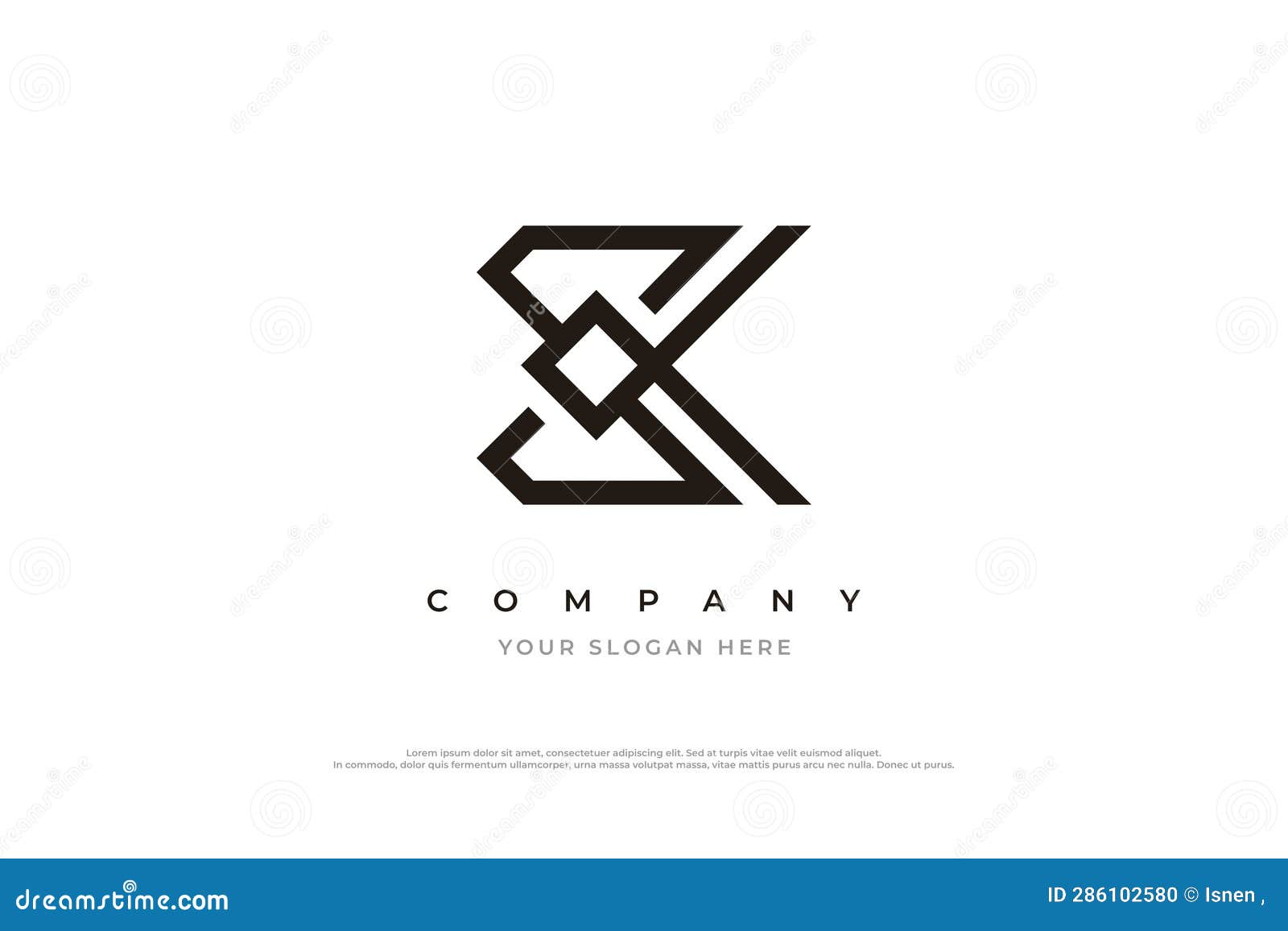 Letter SK Monogram Logo Design Stock Illustration - Illustration of ...