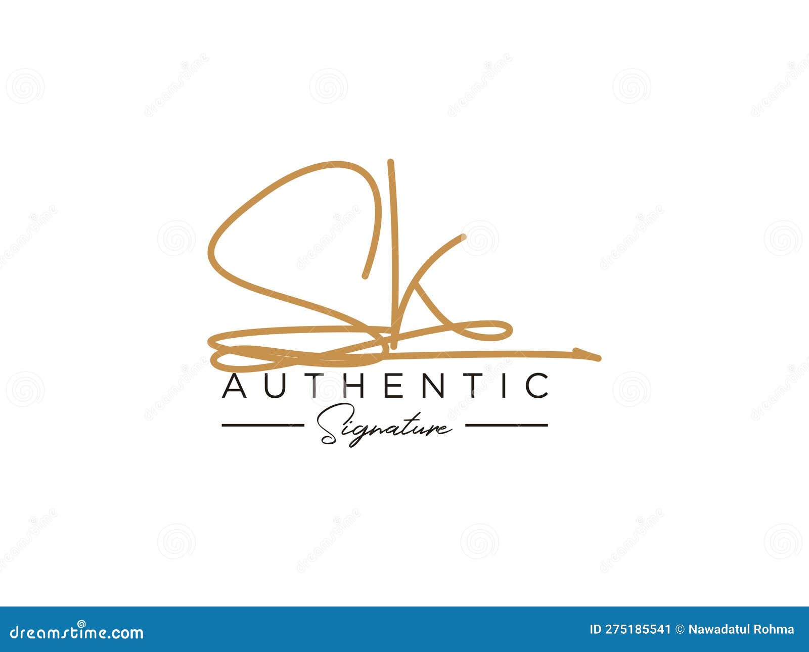 Letter SK Signature Logo Template Vector Stock Vector - Illustration of ...